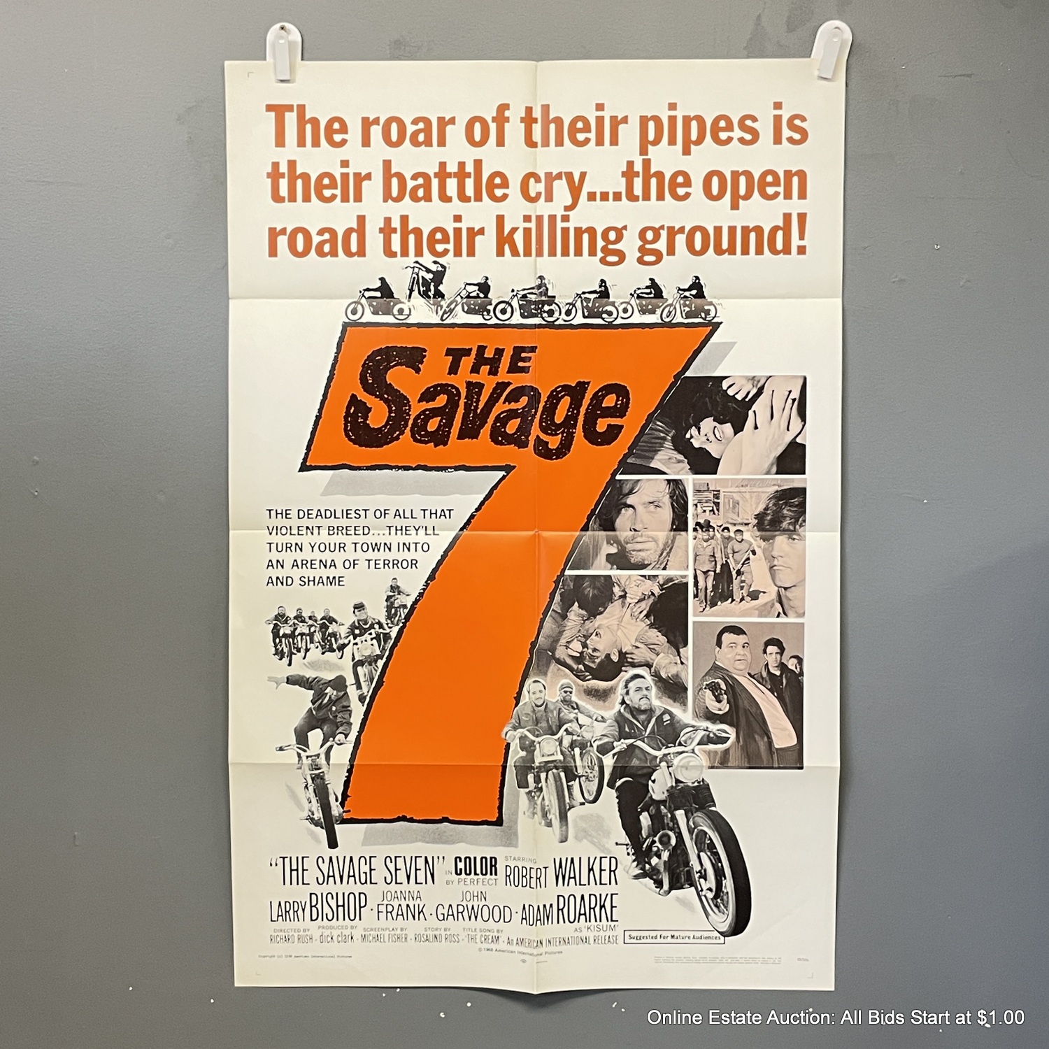 Vintage One Sheet Movie Poster: The Savage 7: Robert Walker Jr. 1968 ...