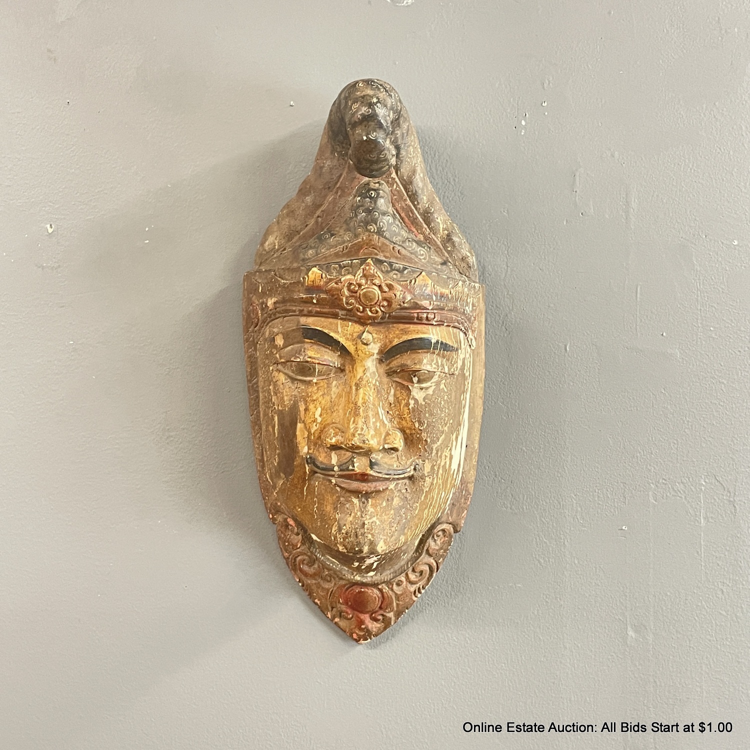 Balinese Painted Wood Mask #39386 | Auctionninja.com