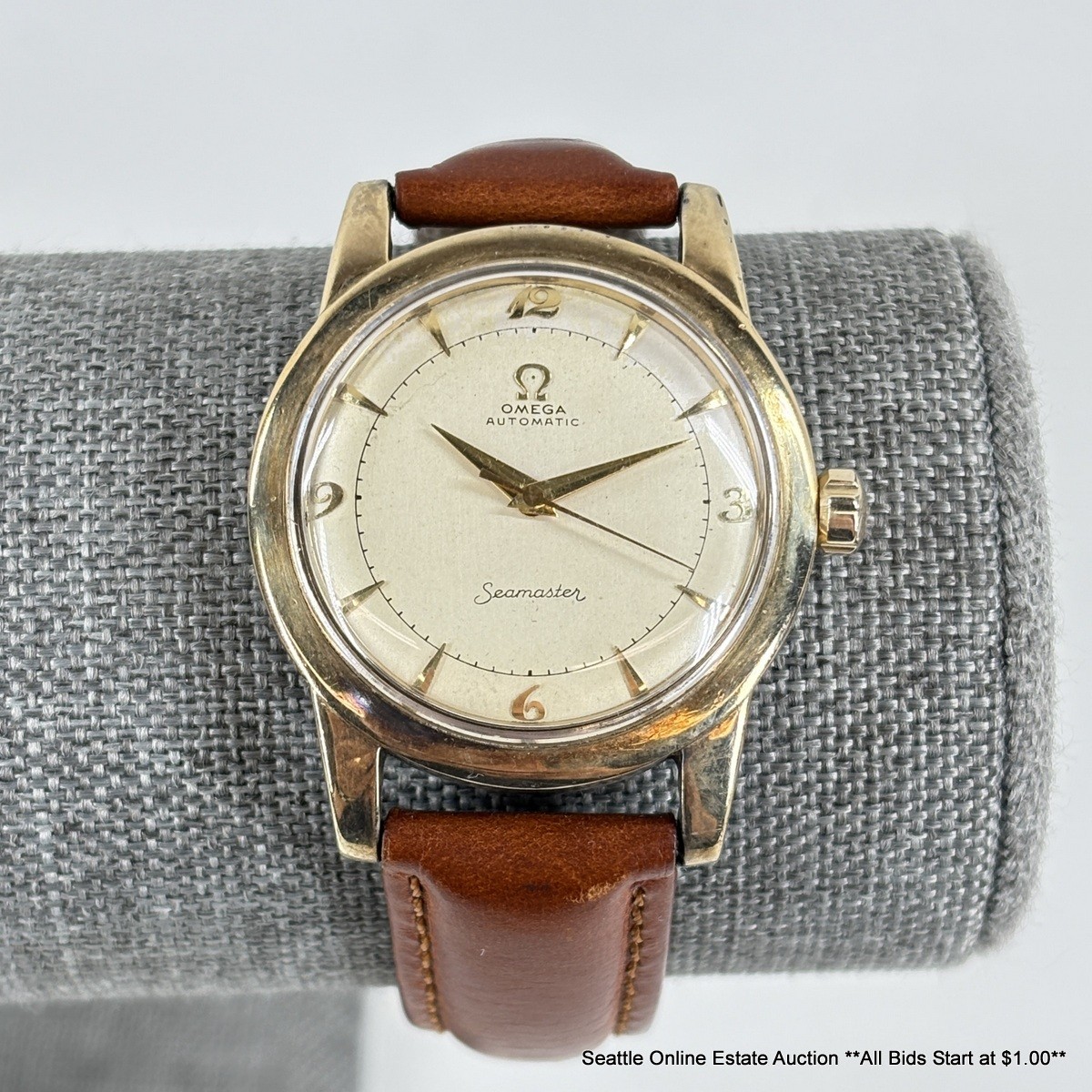 Omega 2577-17 Vintage 1952 Seamaster Automatic Wrist Watch With Leather ...