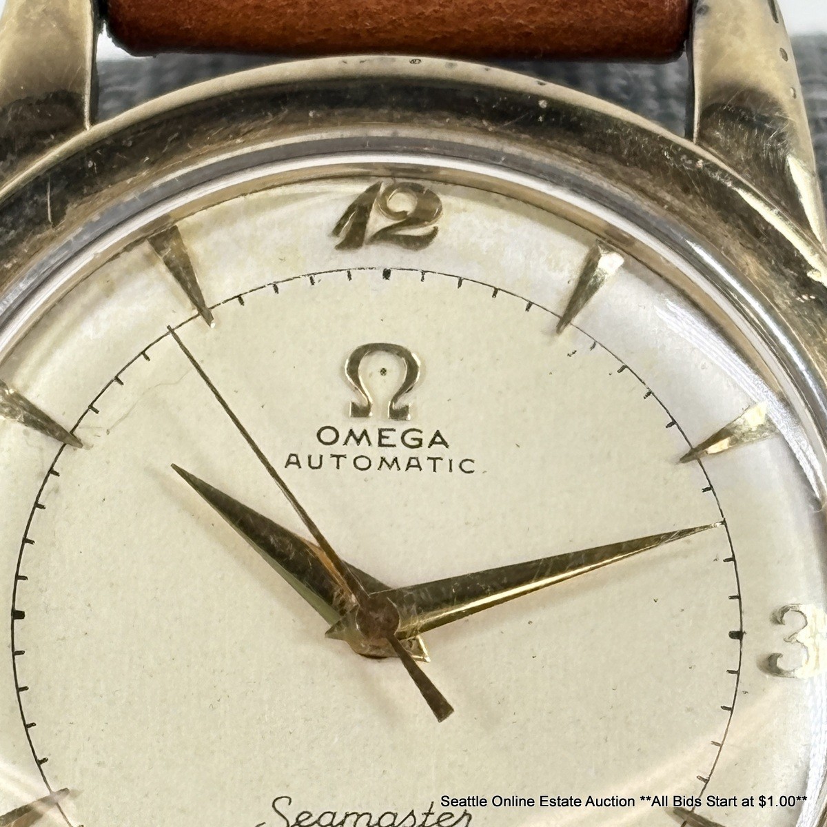 Omega 2577-17 Vintage 1952 Seamaster Automatic Wrist Watch With Leather ...