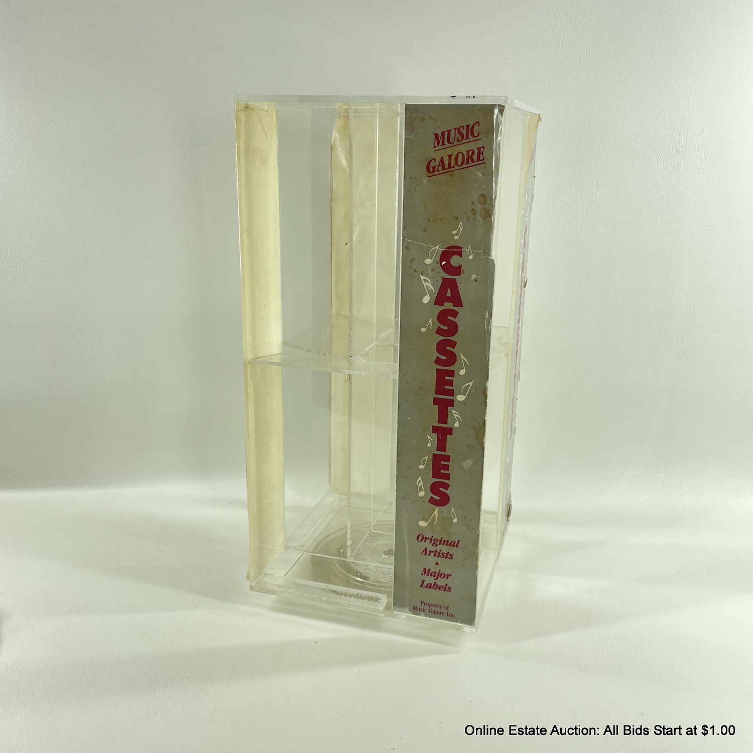 Acrylic Cassette Tapes Retail Display Spinner #25384 | Auctionninja.com