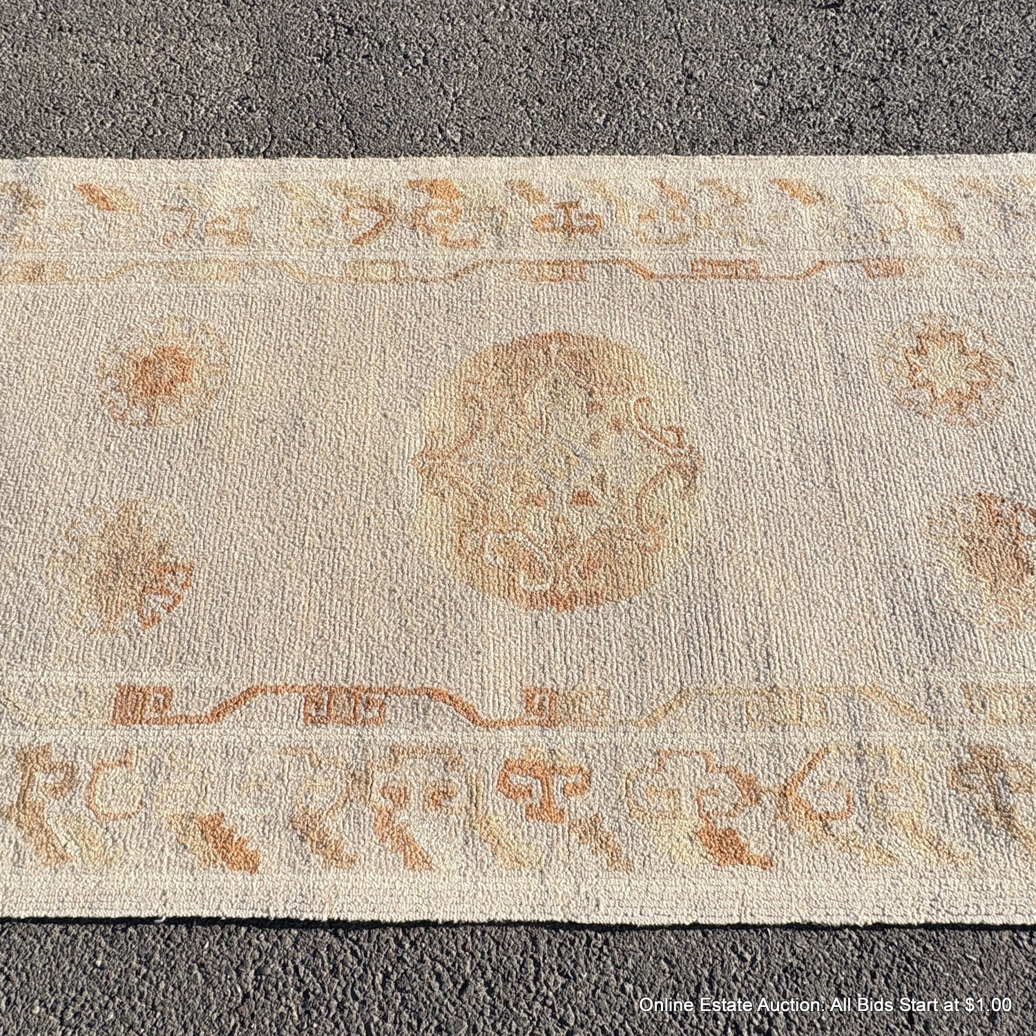 Wool On Cotton Wrap Rug Runner 3' 11" X 10' 11" #41720 | Auctionninja.com