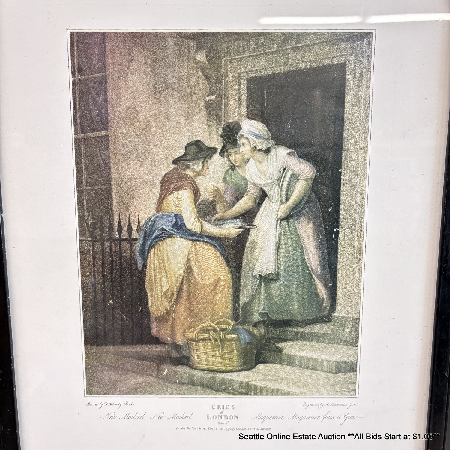 2 Offset Lithographs Of Vintage Cries Of London Engravings In 14.75" X ...