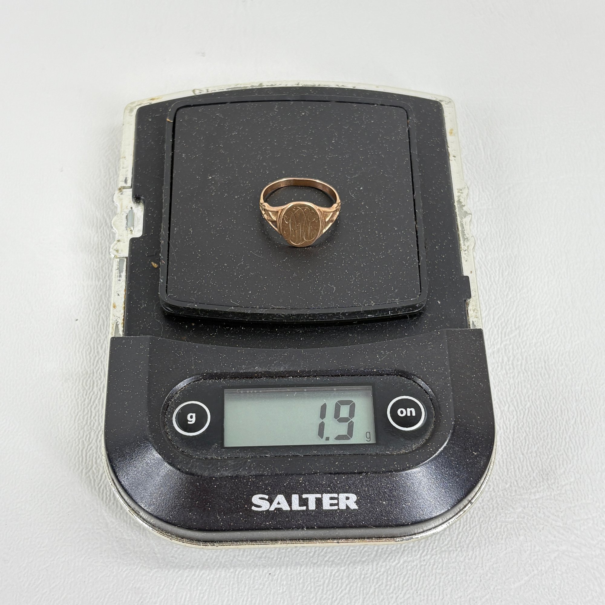 Monogrammed 10K Gold Ring 1.9 Grams Size 4.5 #47318 | Auctionninja.com