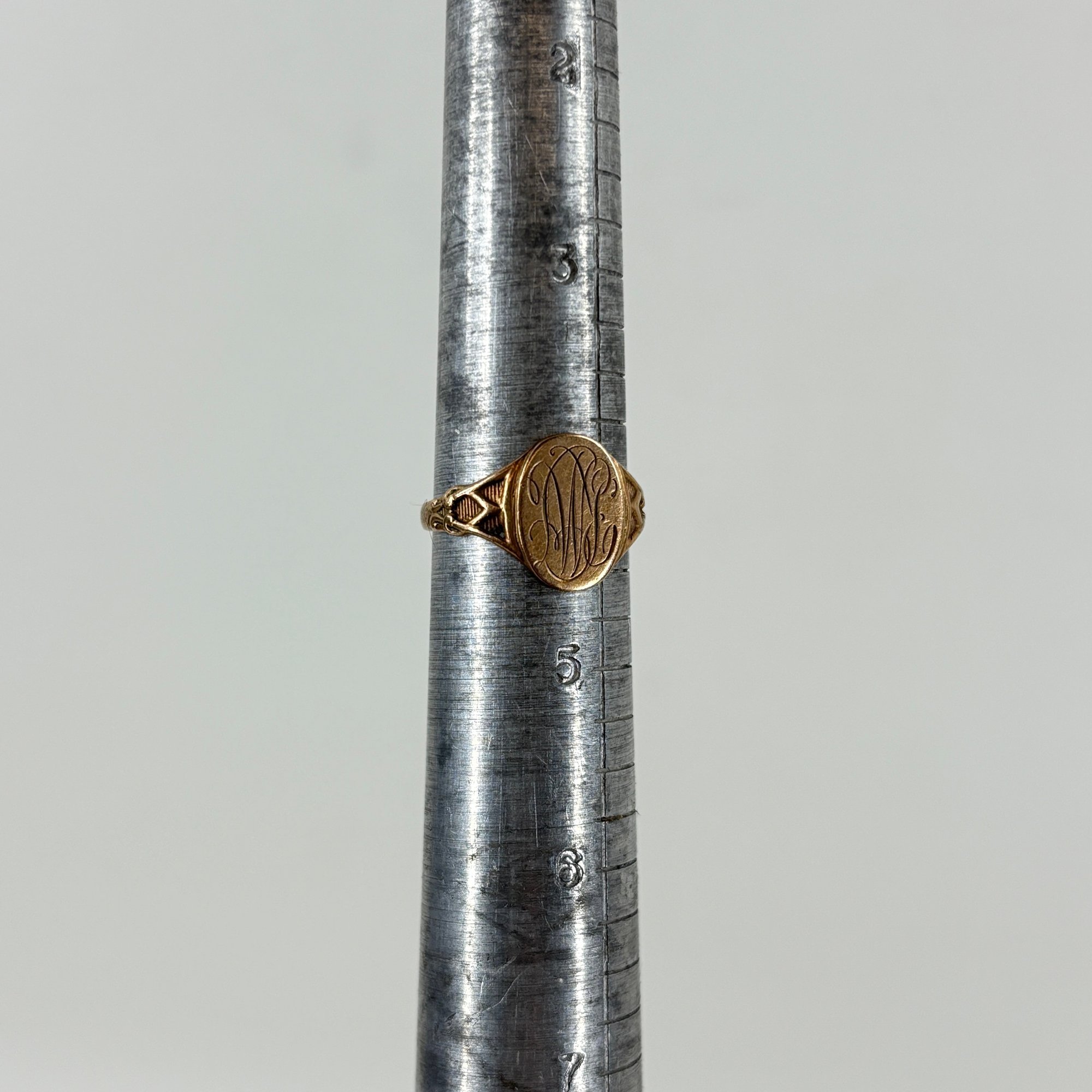 Monogrammed 10K Gold Ring 1.9 Grams Size 4.5 #47318 | Auctionninja.com