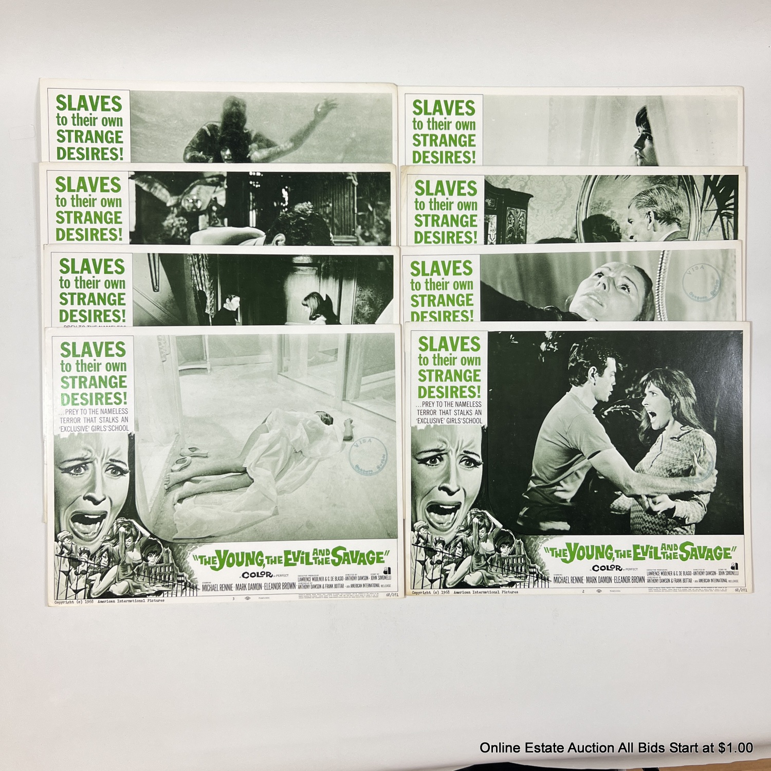 Vintage Movie Lobby Card 8-Piece Set: The Young, The Evil And The ...