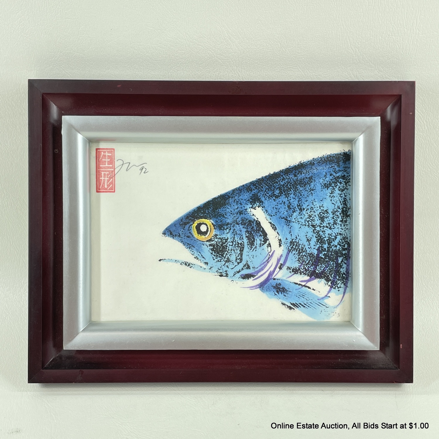 Fred B. Mullett Woodblock Print Card In Frame #29090 | Auctionninja.com