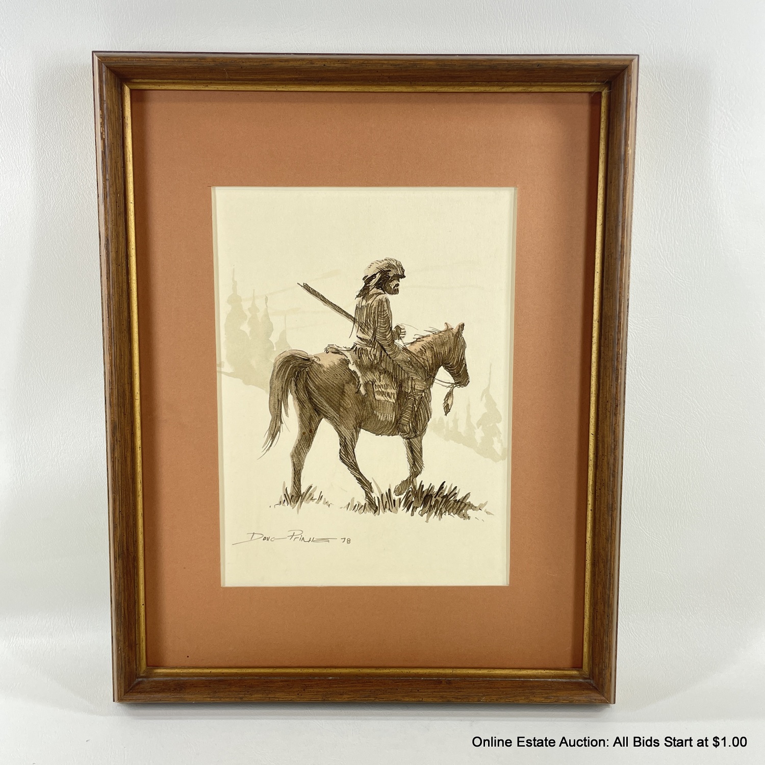 Doug Prine Signed Watercolor On Paper 1978 #28520 | Auctionninja.com