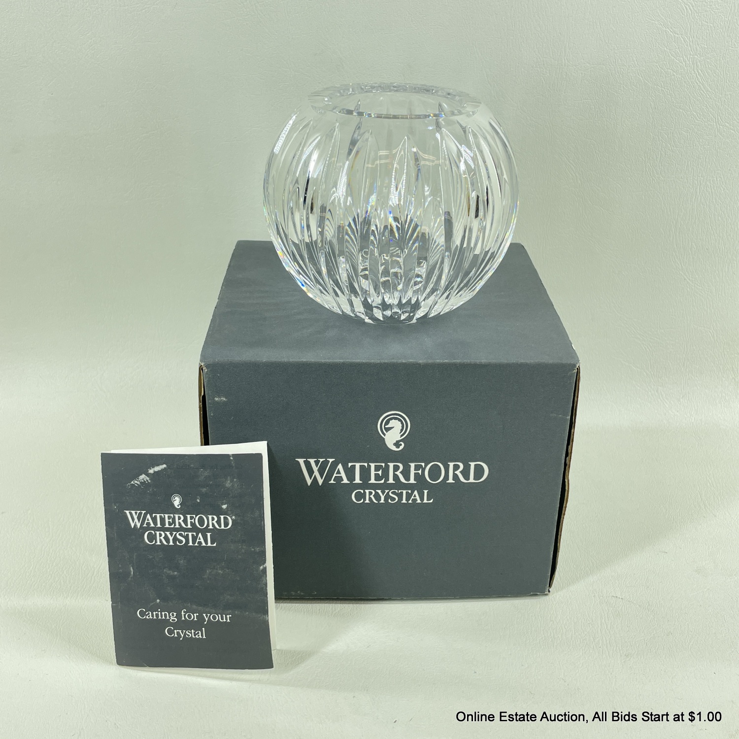 Waterford Crystal 4" Carina Rose Bowl In Original Box #28981 ...
