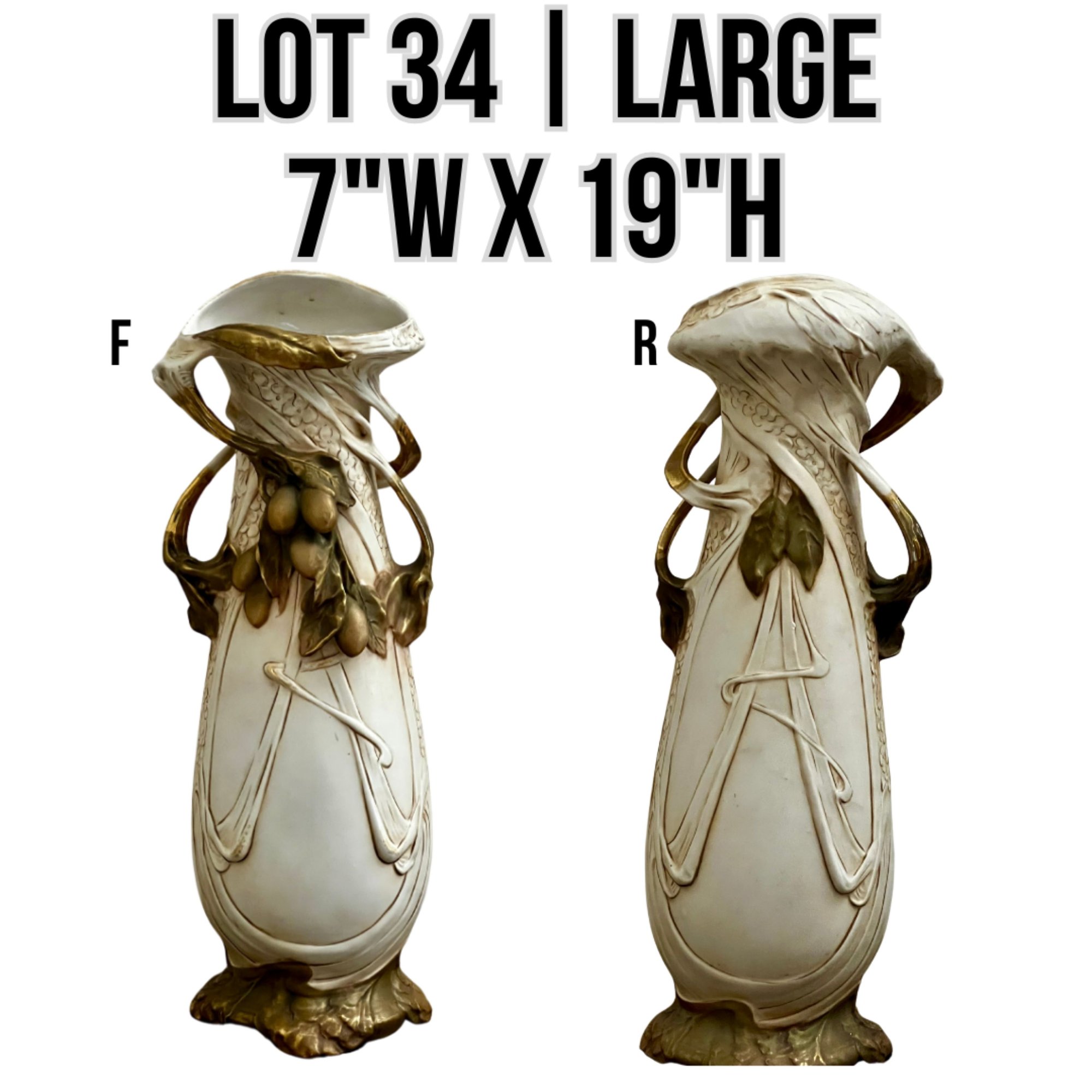 1930s Royal Dux Vase #1014 | Auctionninja.com