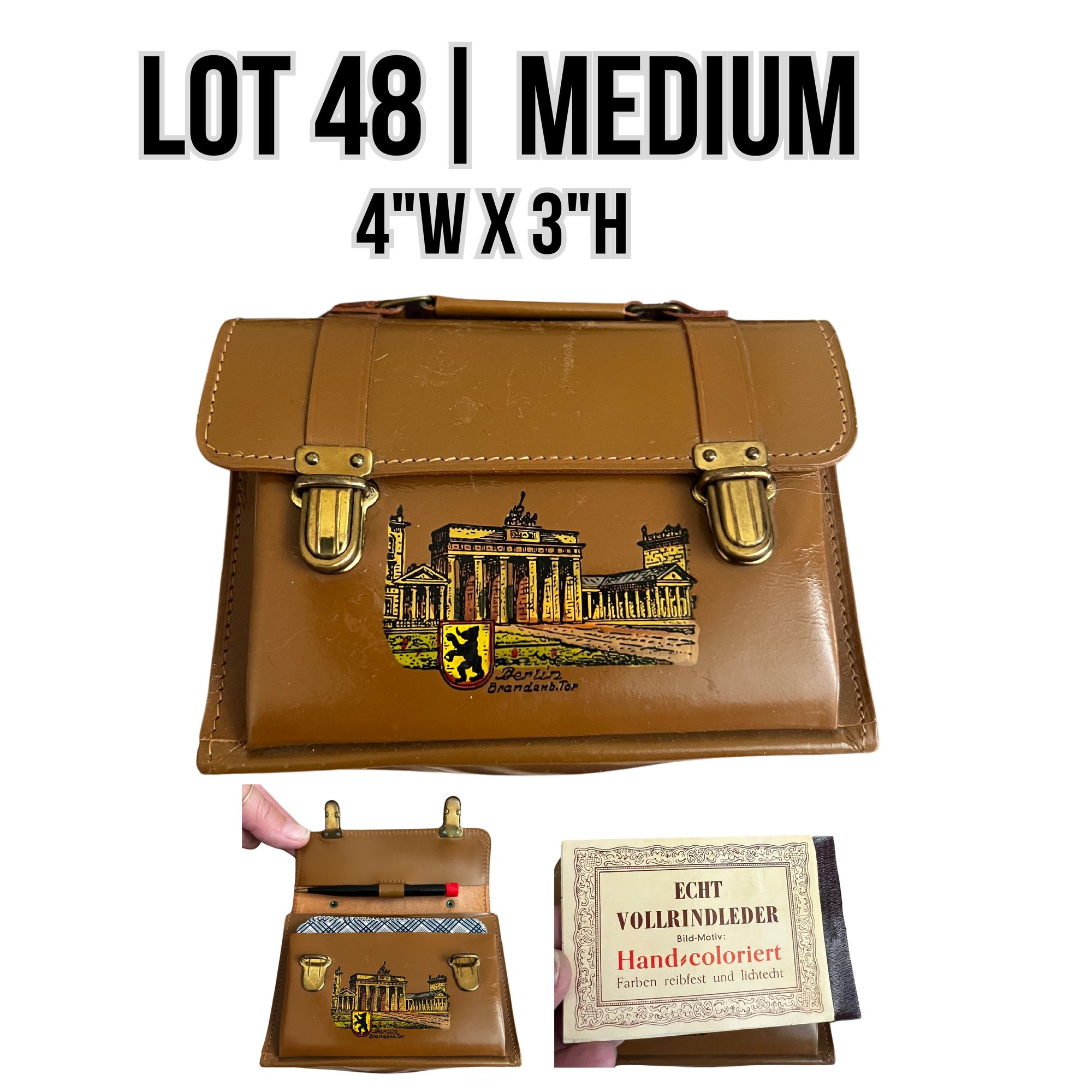 German Card Game Set- Original Hand Colored Leather #1034 ...