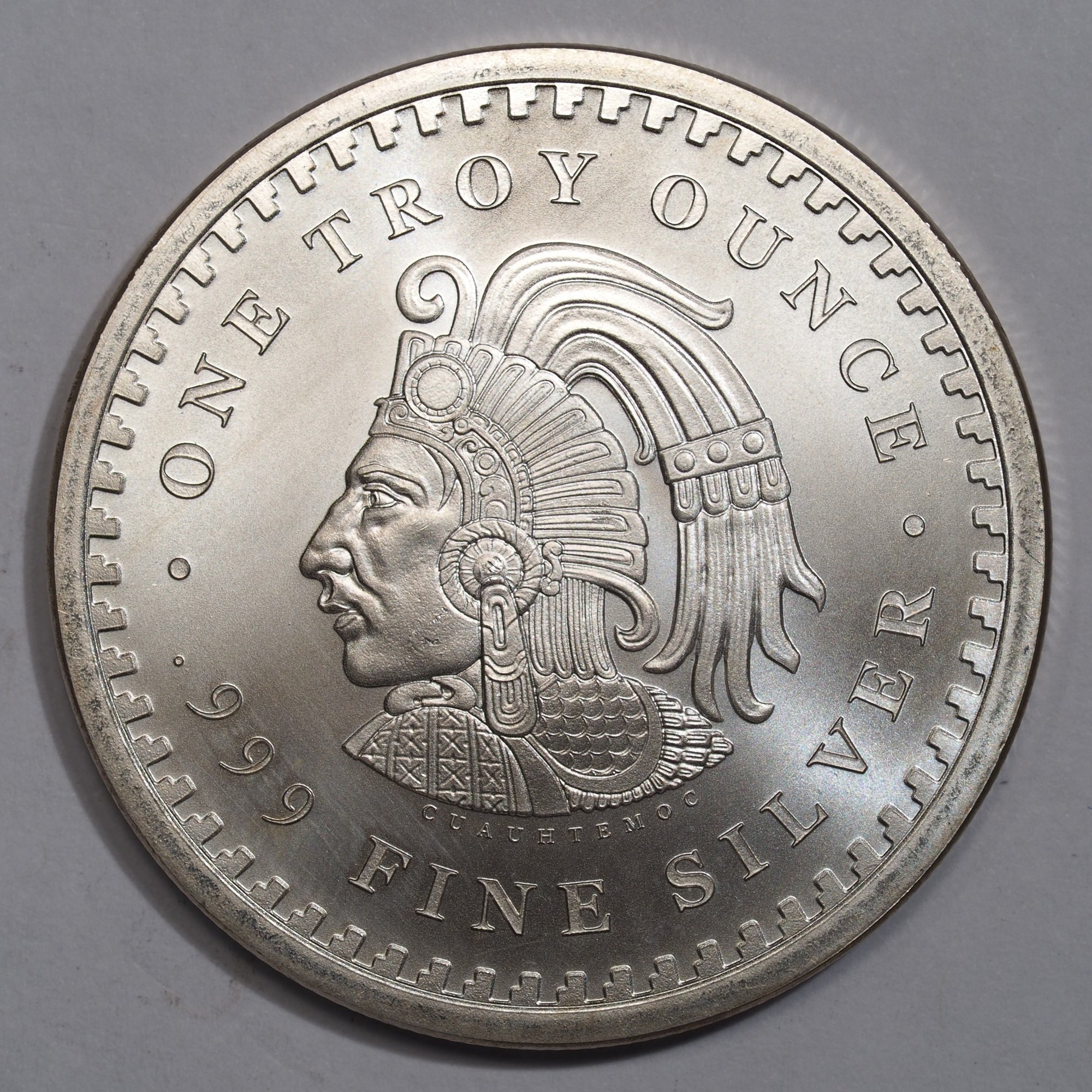 1 Oz Aztec Calendar Silver Round #1389 | Auctionninja.com