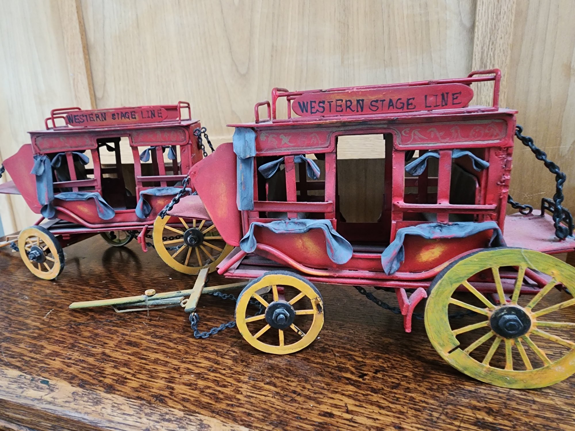 2 Vintage Western Stage Line Coaches Wagons #11673 | Auctionninja.com