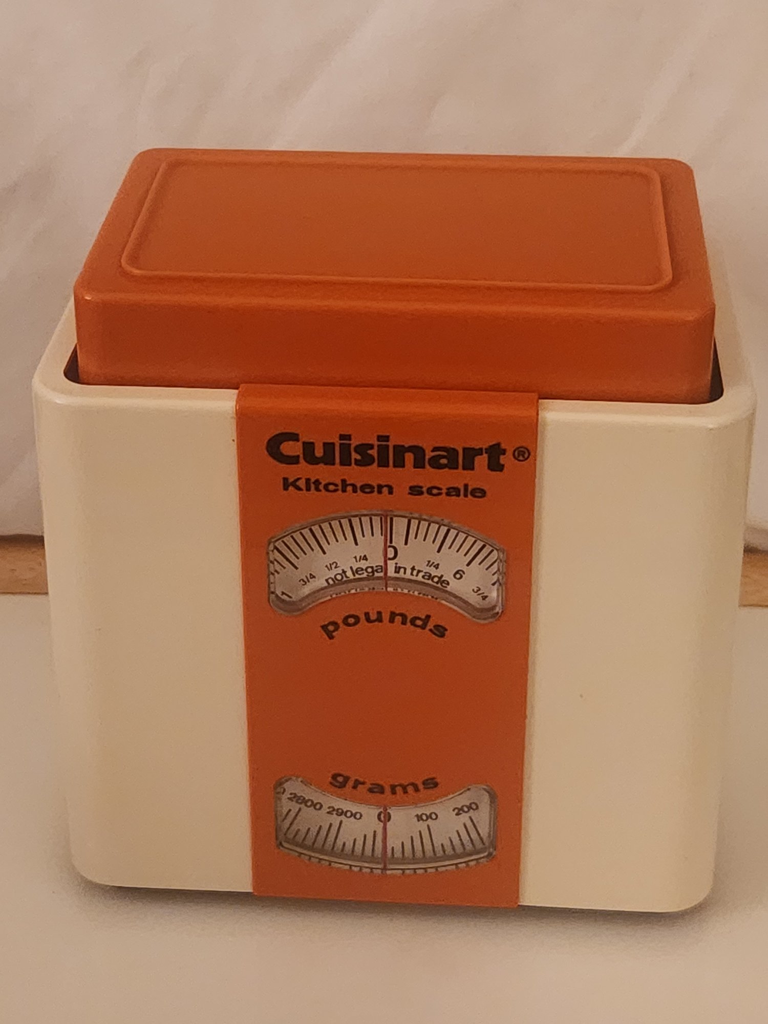 Vintage Orange Cuisinart 1976 Kitchen Scale Pounds & Grams Made In ...