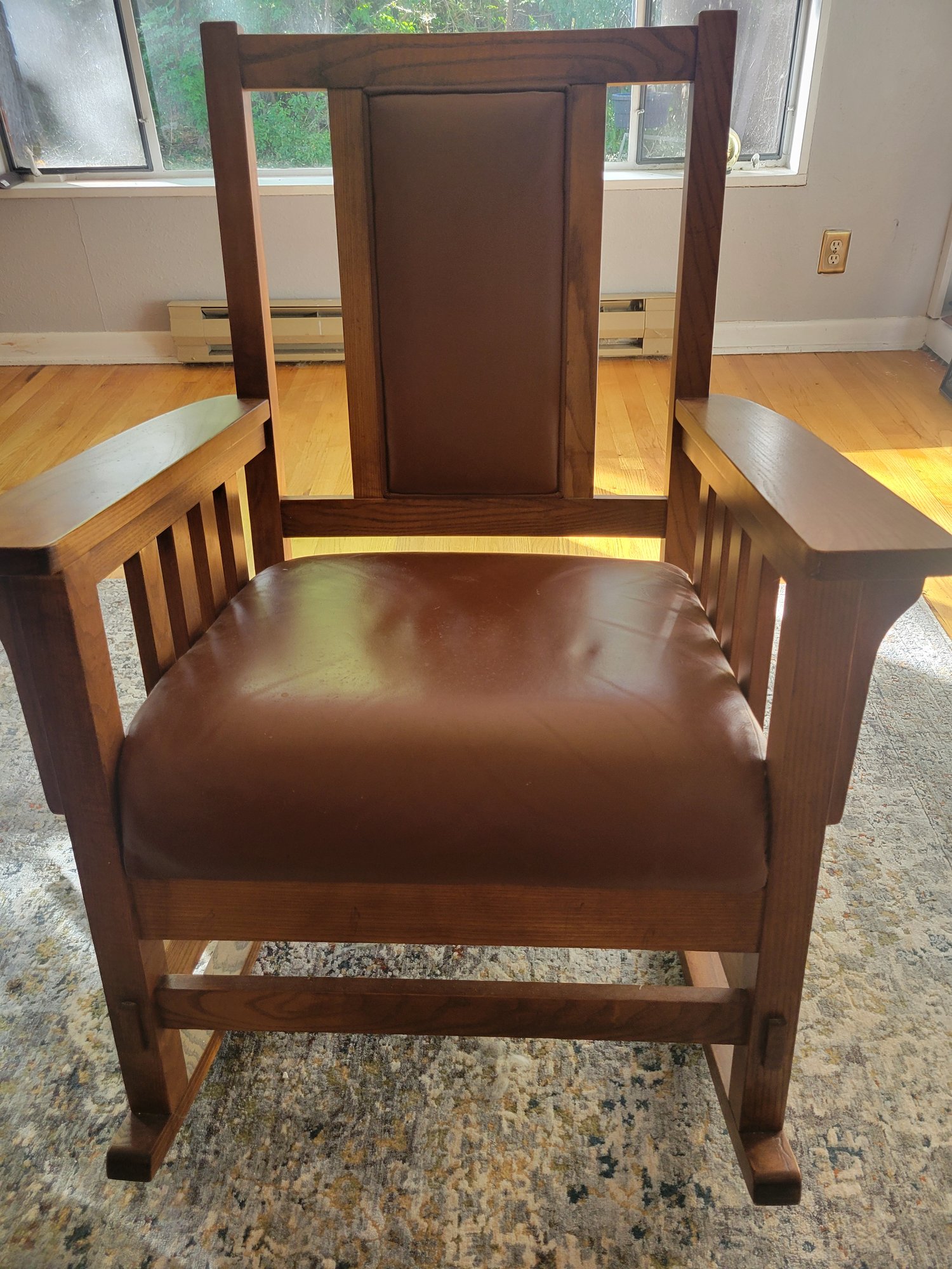 Sam Moore Vintage Leather Rocking Chair #16154 | Auctionninja.com