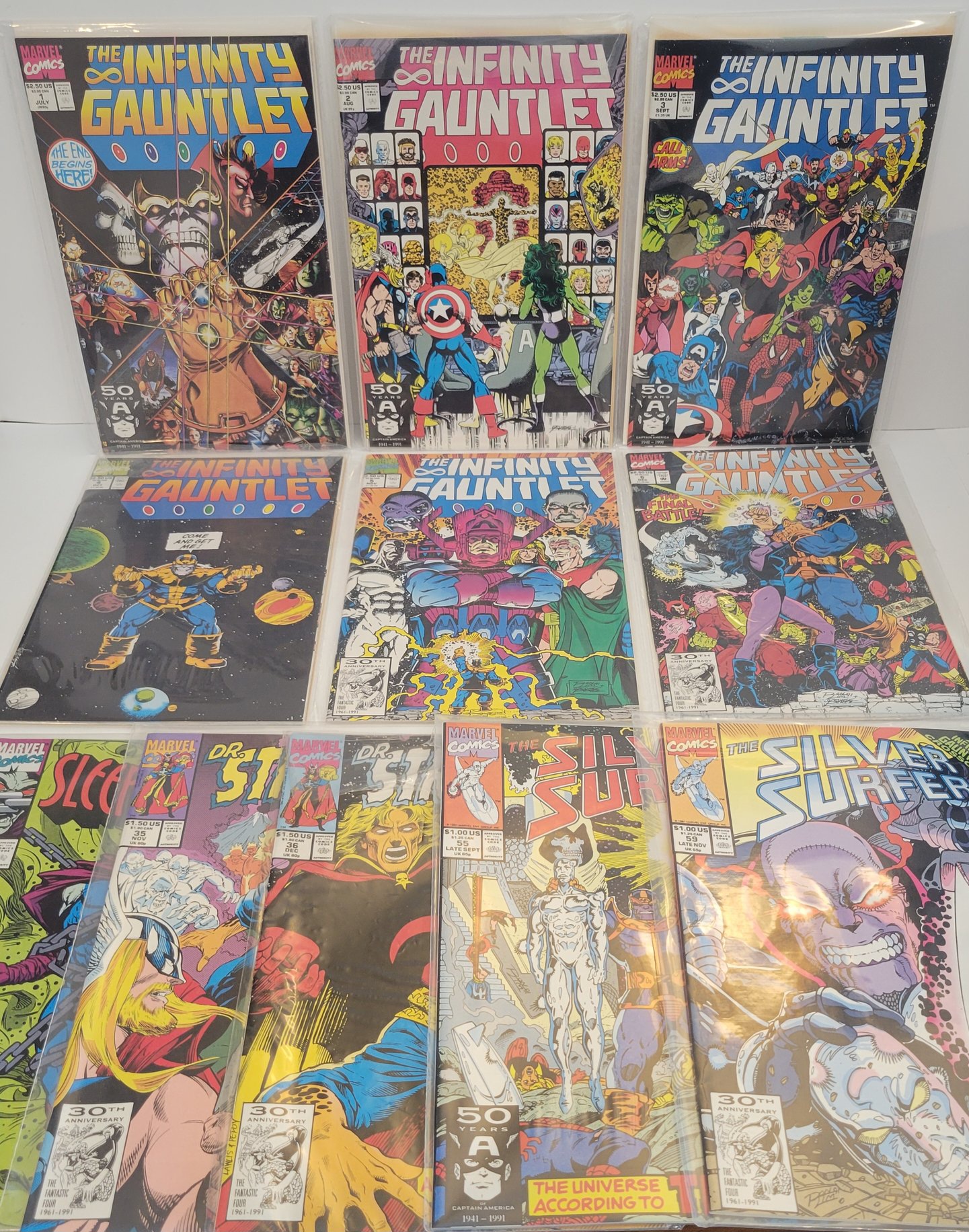 Marvel Comics The Infinity Gauntlet Issues 1- And 5 Crossover Issues #19537 | Auctionninja.com