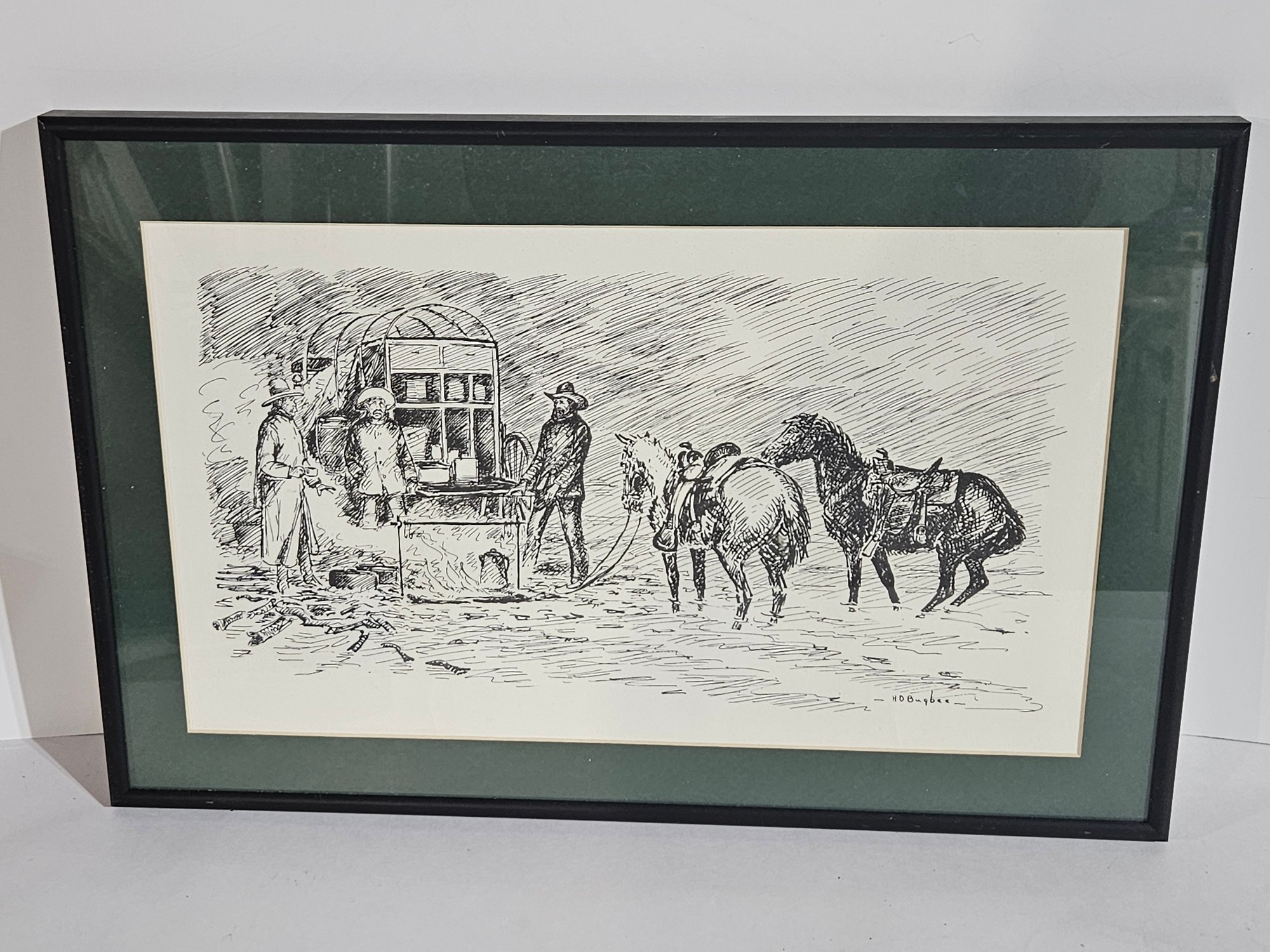 "Cowboys And Horses At The Chuck Wagon" By Harold Dow Bugbee #23800 ...