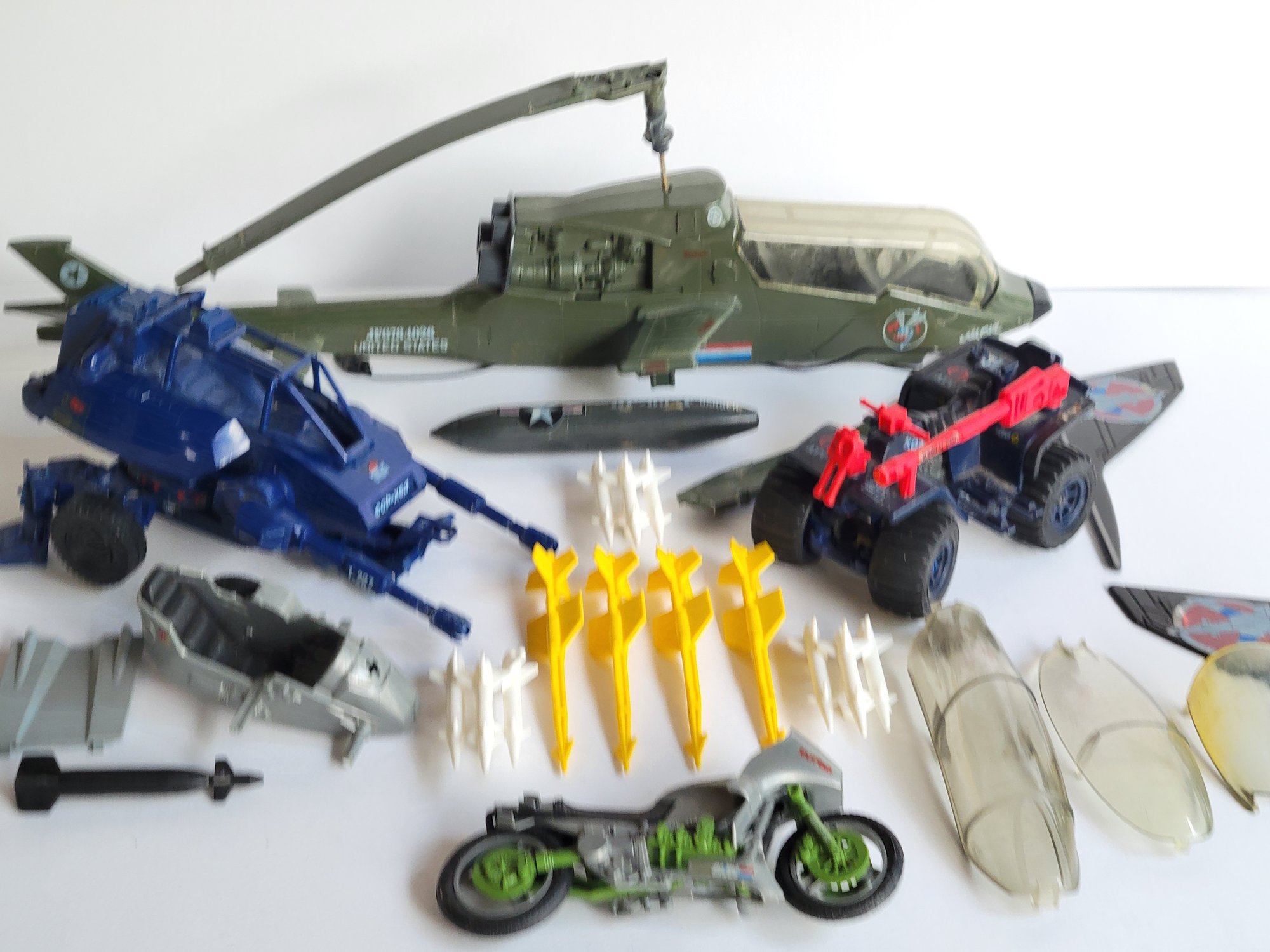 Vintage 1980's GI Joe Helicopter ASP And ATV #24773 | Auctionninja.com