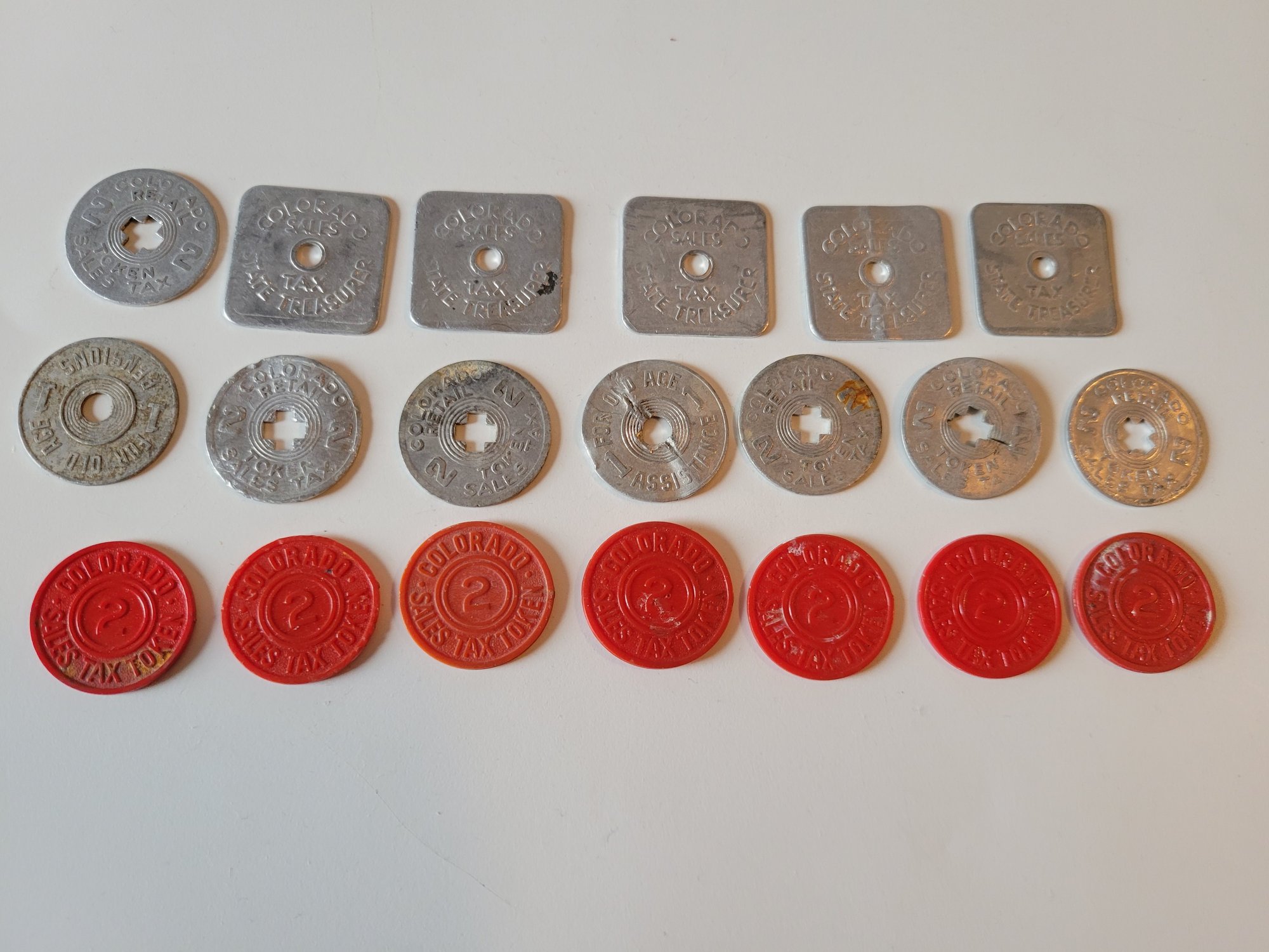 20 Vintage Colorado State Sales Tax Tokens #25327 | Auctionninja.com