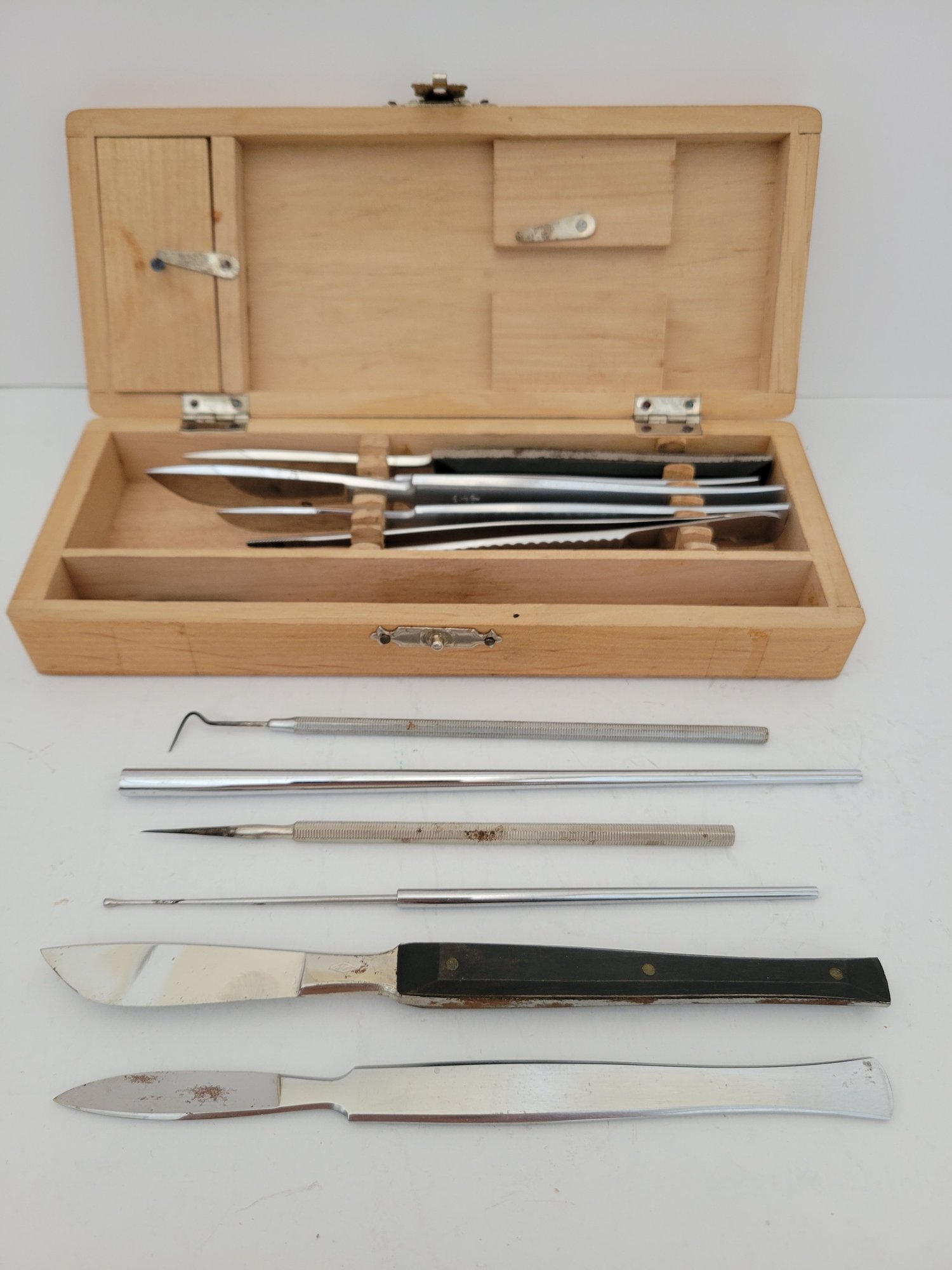 Dissection Tool Kit With Wooden Box #26942 | Auctionninja.com