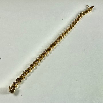 #078 Vintage 14K Gold Beverly Hills Bracelet, 8 Grams #7122 | Auctionninja.com