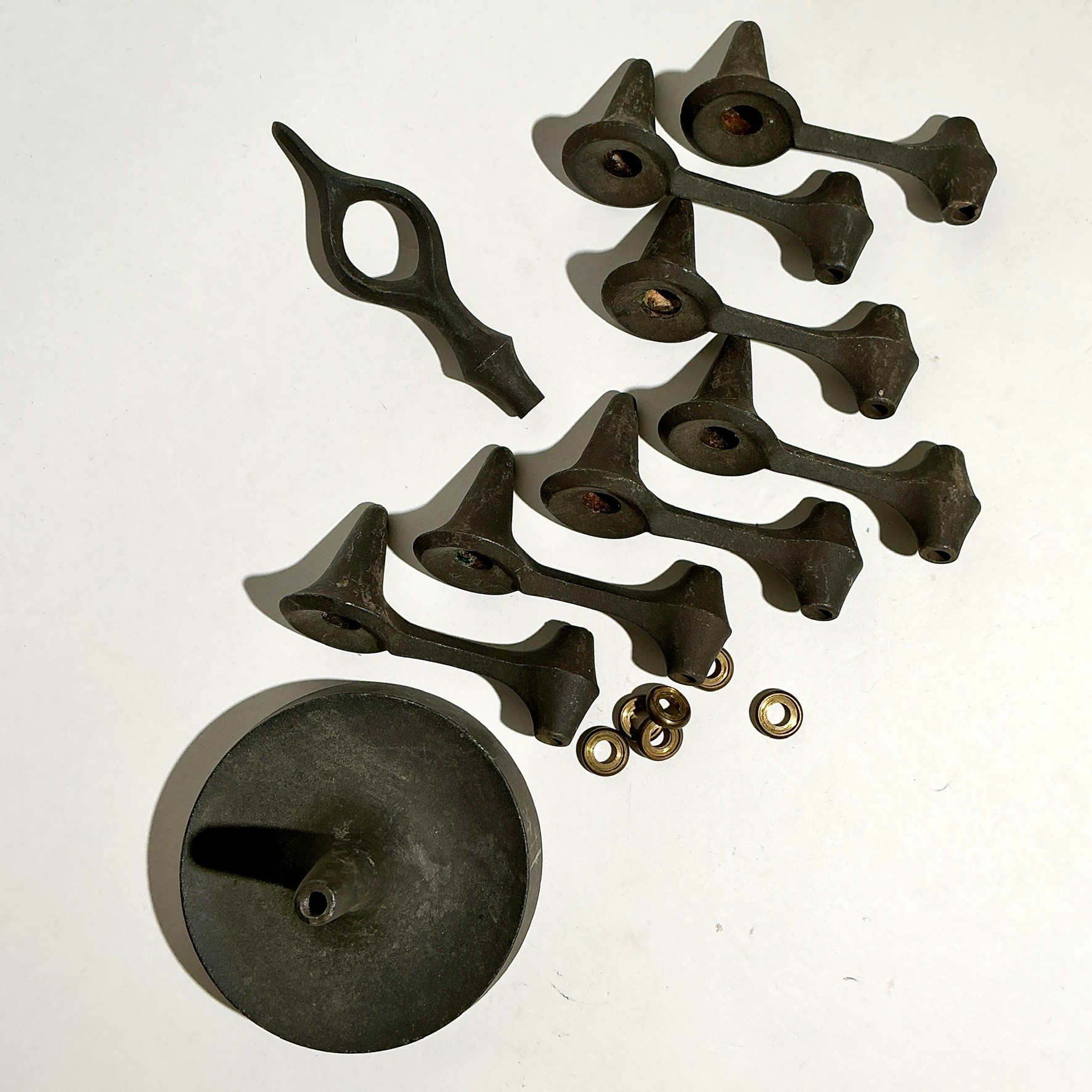 #369 Vintage MCM Dansk Cast Iron Candle Parts And Pieces As Shown #7603 ...