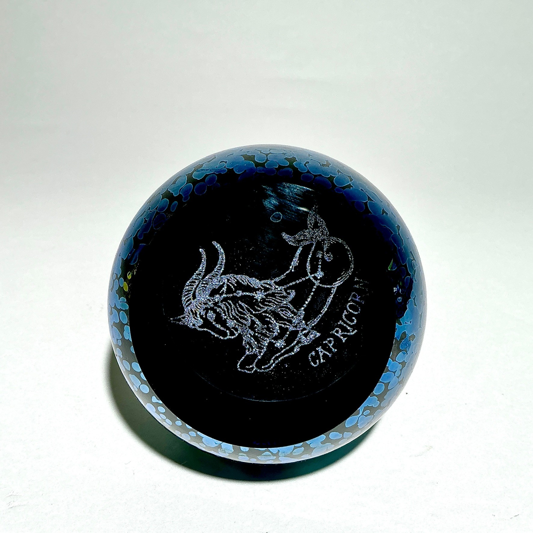 #165 Glass Eye Studio "Zodiac Paperweights" Capricorn Art Glass ...