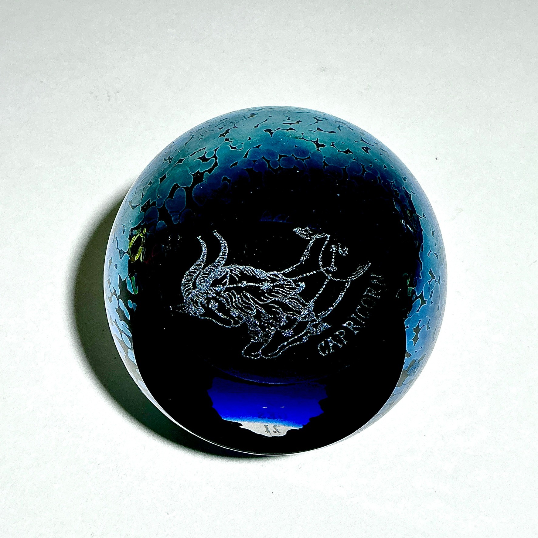 #165 Glass Eye Studio "Zodiac Paperweights" Capricorn Art Glass ...