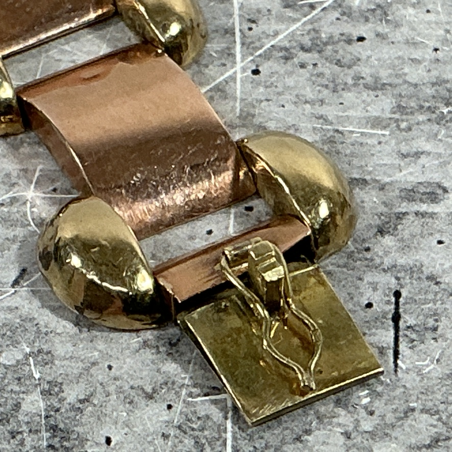 #177 Vintage 14k Yellow And Rose Gold European Bracelet 20 Grams #5864 | Auctionninja.com