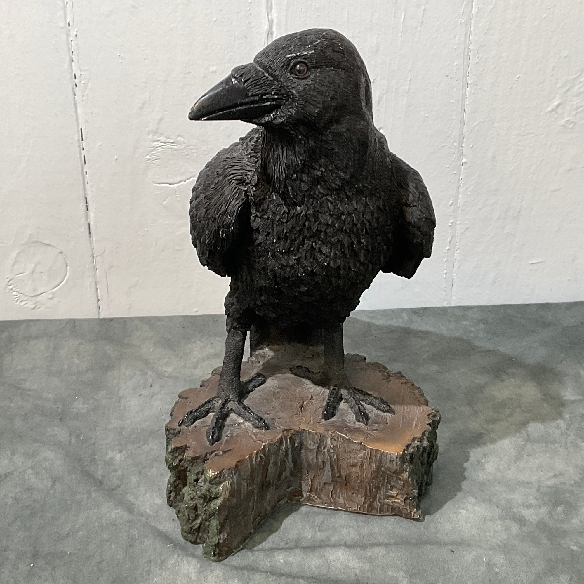 #064 1994 Terry Miller Signed Crow Raven Desk Top Sculpture #5089 ...