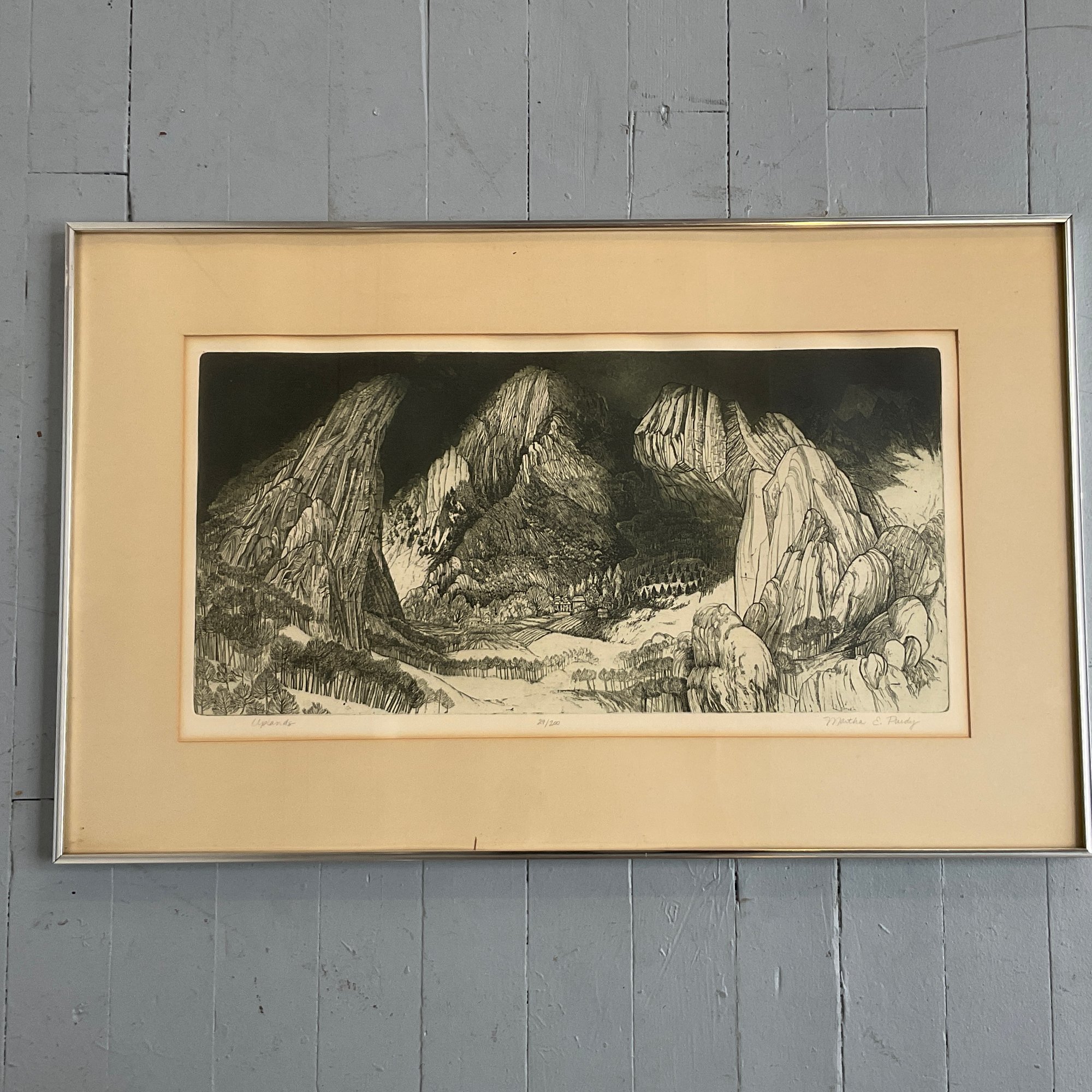 #99F Martha E. Purdy "Uplands" Signed Numbered Etching #4368 ...