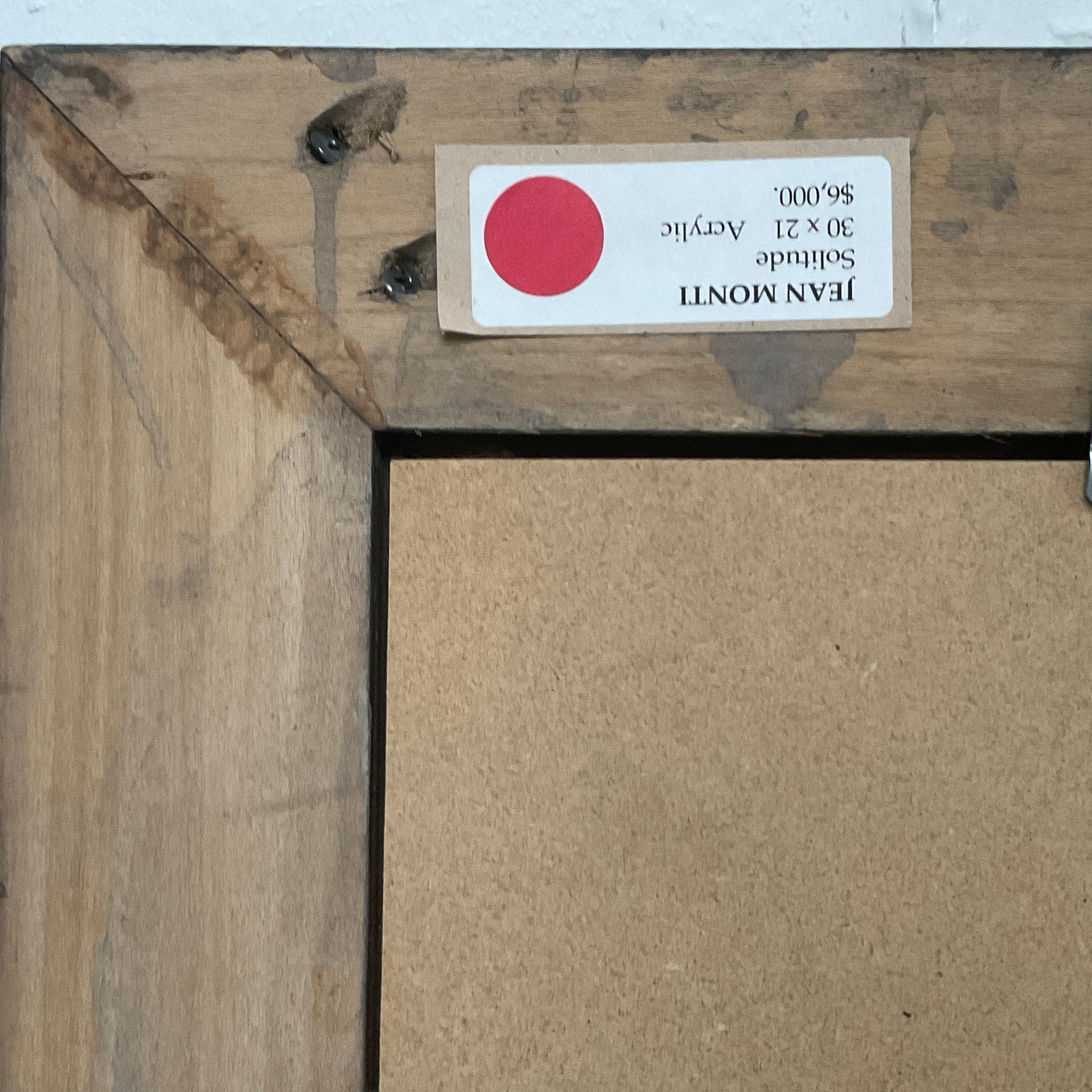 #178 LISTED ARTIST Jean Monti "Solitude" Acrylic On Canvas #5203 ...