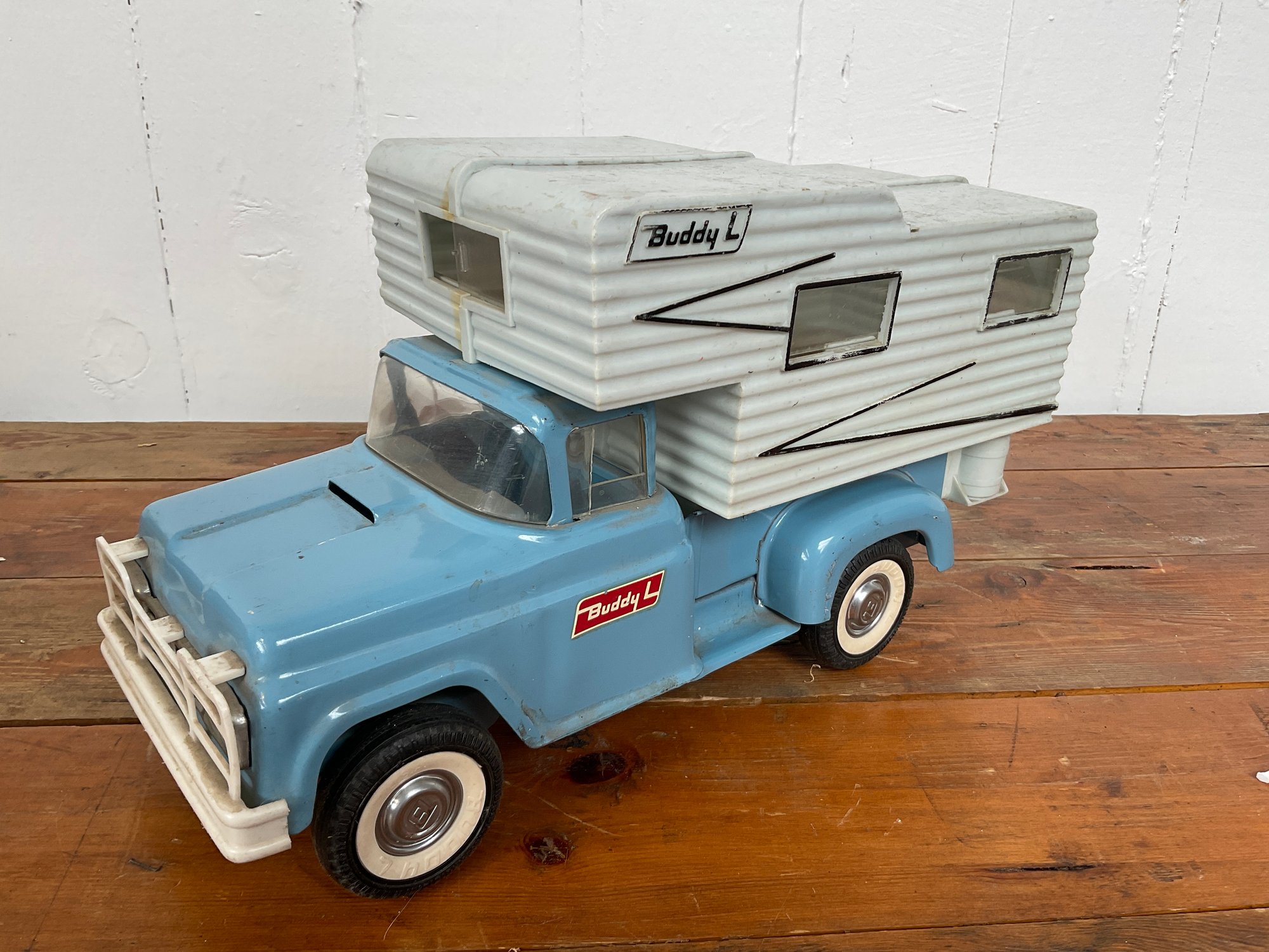 129 Vintage Pressed Steel Buddy L Model Camper Truck Toy #3883 ...