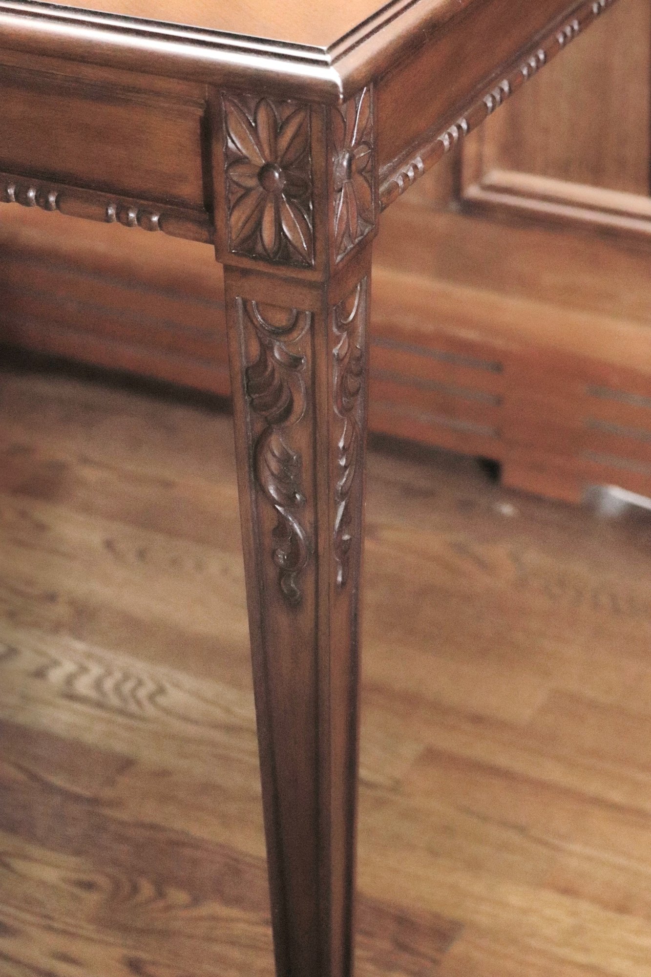 Quality French Style Carved Wood Bridge/ Game Table, Has Drawers On ...