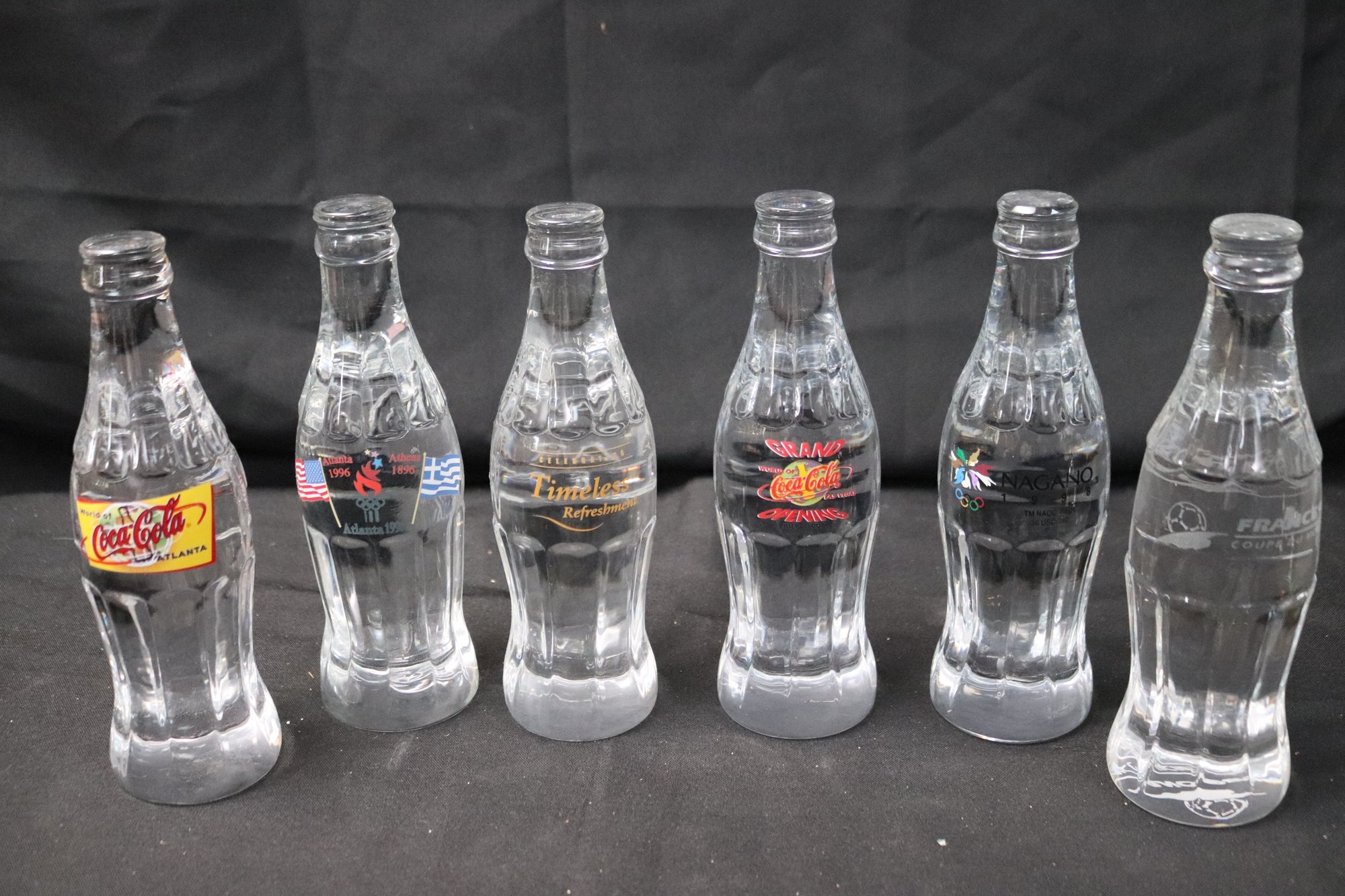 . Assortment Of Collectible Solid Glass Coca Cola Bottles/paperweights ...