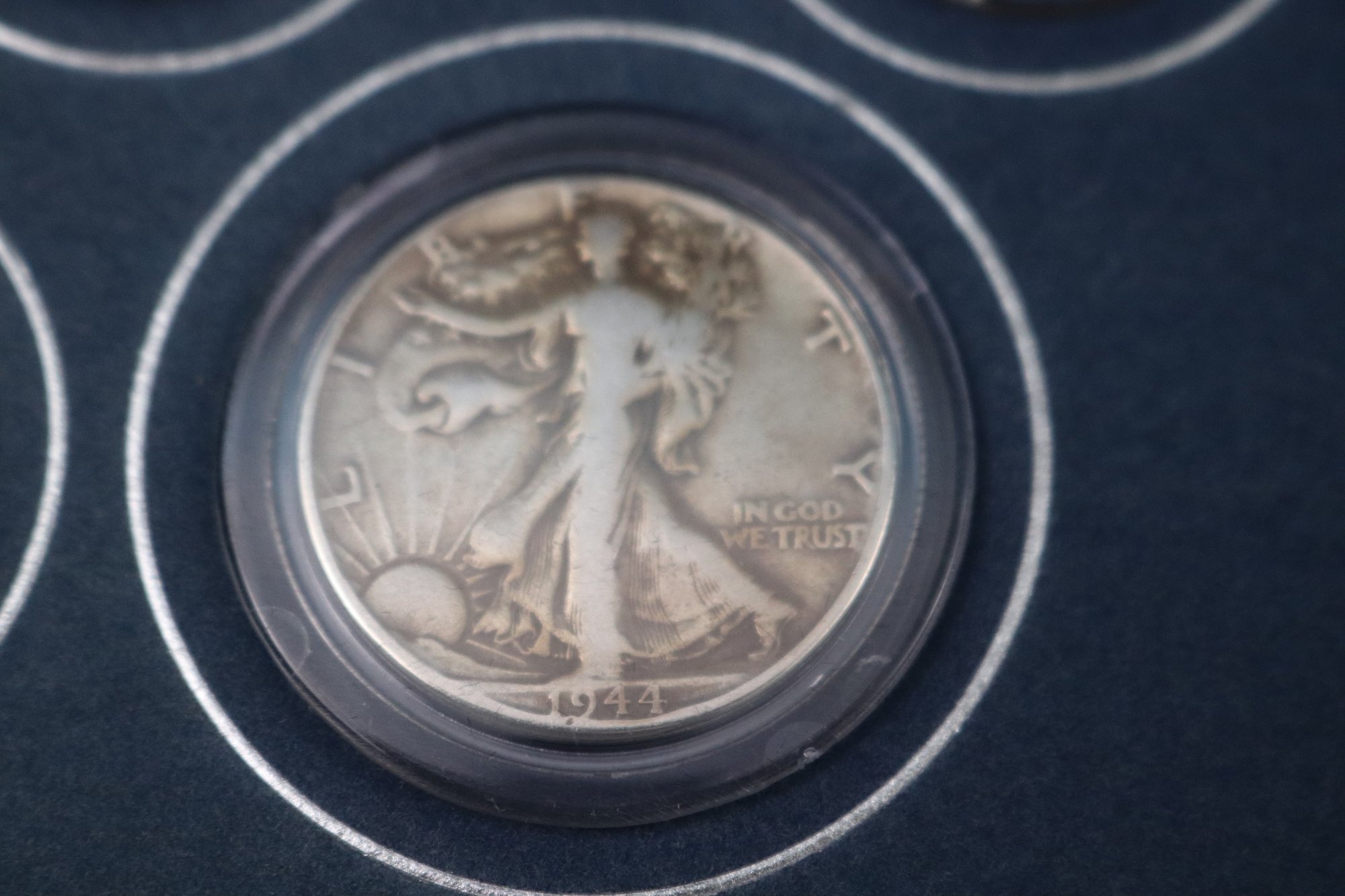 1944 5 Pc Coin Set In Wooden Storage Box. #62728 | Auctionninja.com