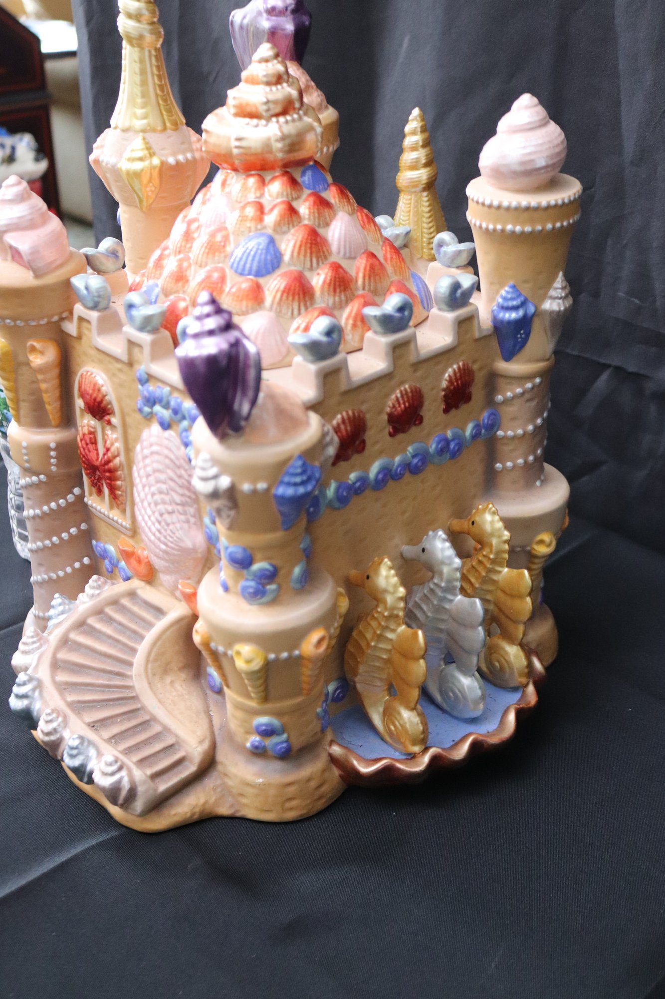 Vintage Christopher Radko Seashell Castle Cookie Jar #55092 ...