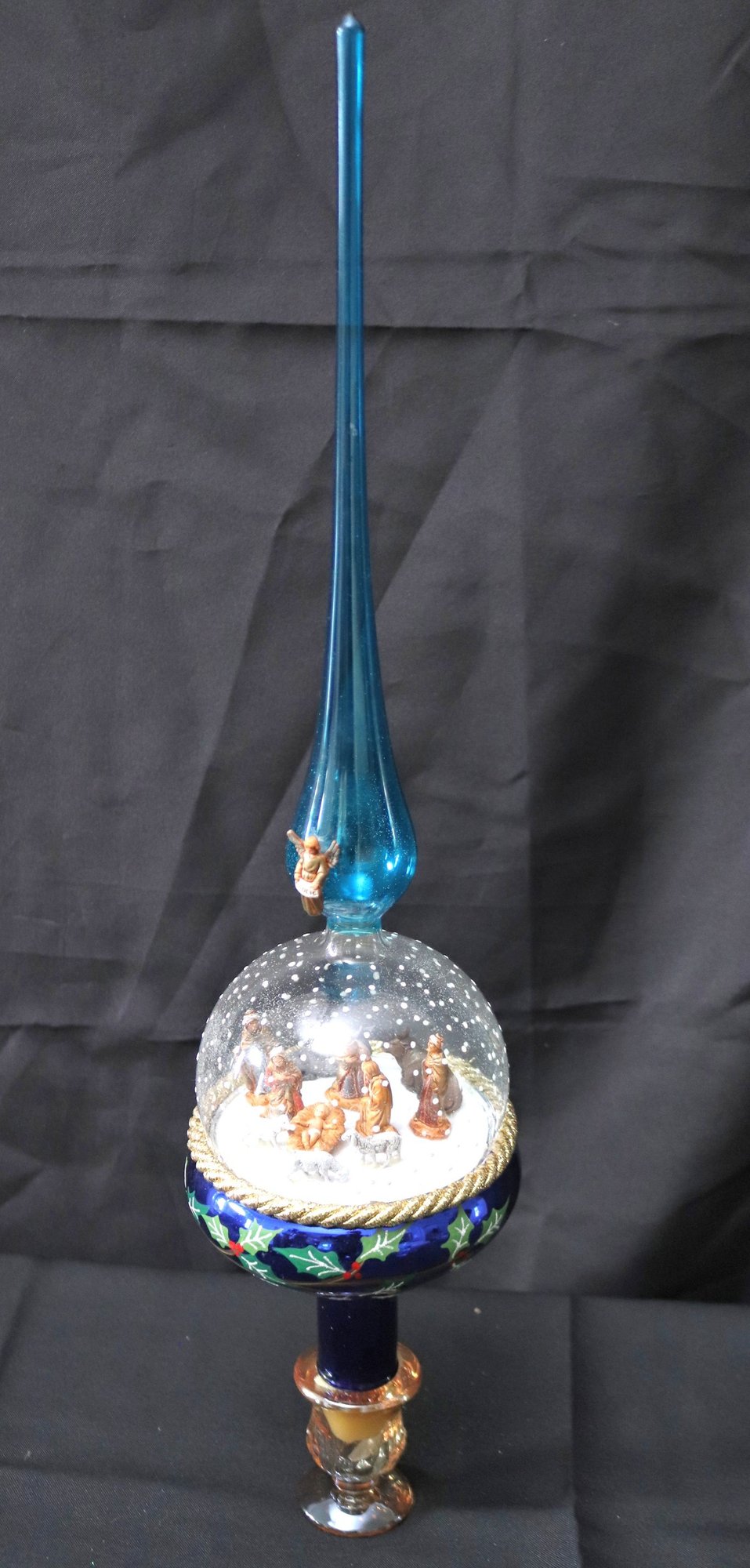Vintage Christopher Radko Blown Glass Christmas Tree Topper/ Finial ...