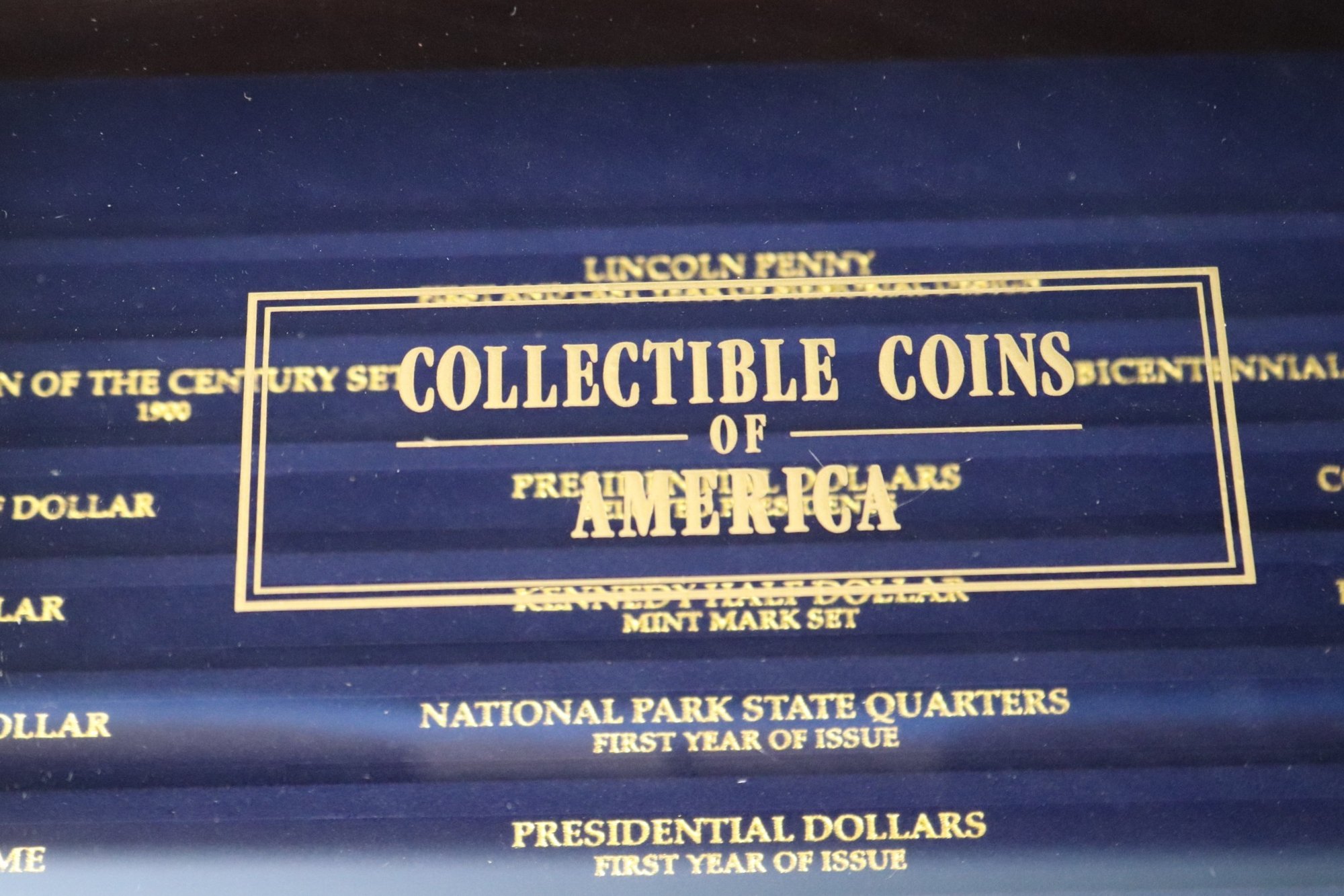 Collectible Coins Of America Wood & Glass Storage Case From The Danbury ...