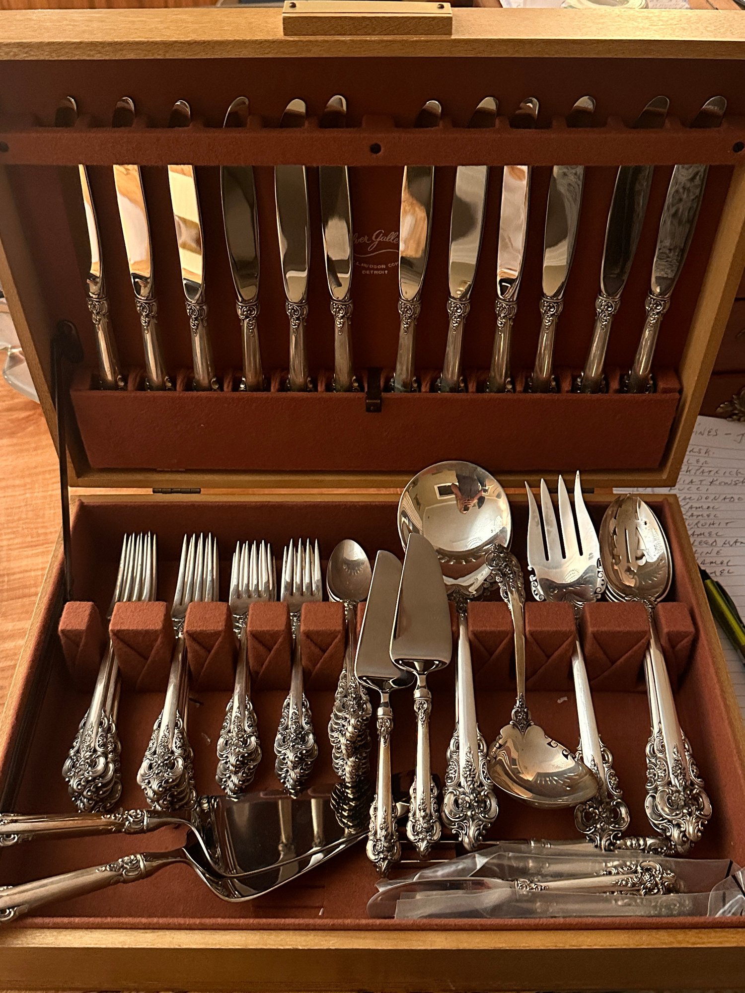 Sterling Silver Wallace Grand Baroque Luncheon Flatware Set- Service ...