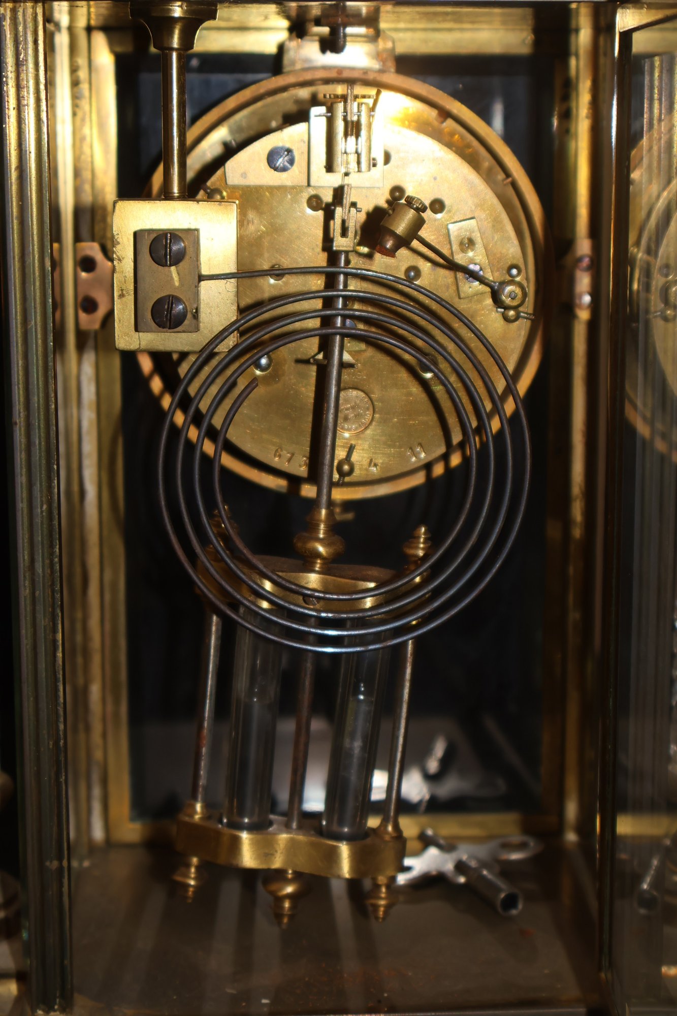 Antique Samuel Marti & Cie French Bronze And Cut Crystal Regulator ...