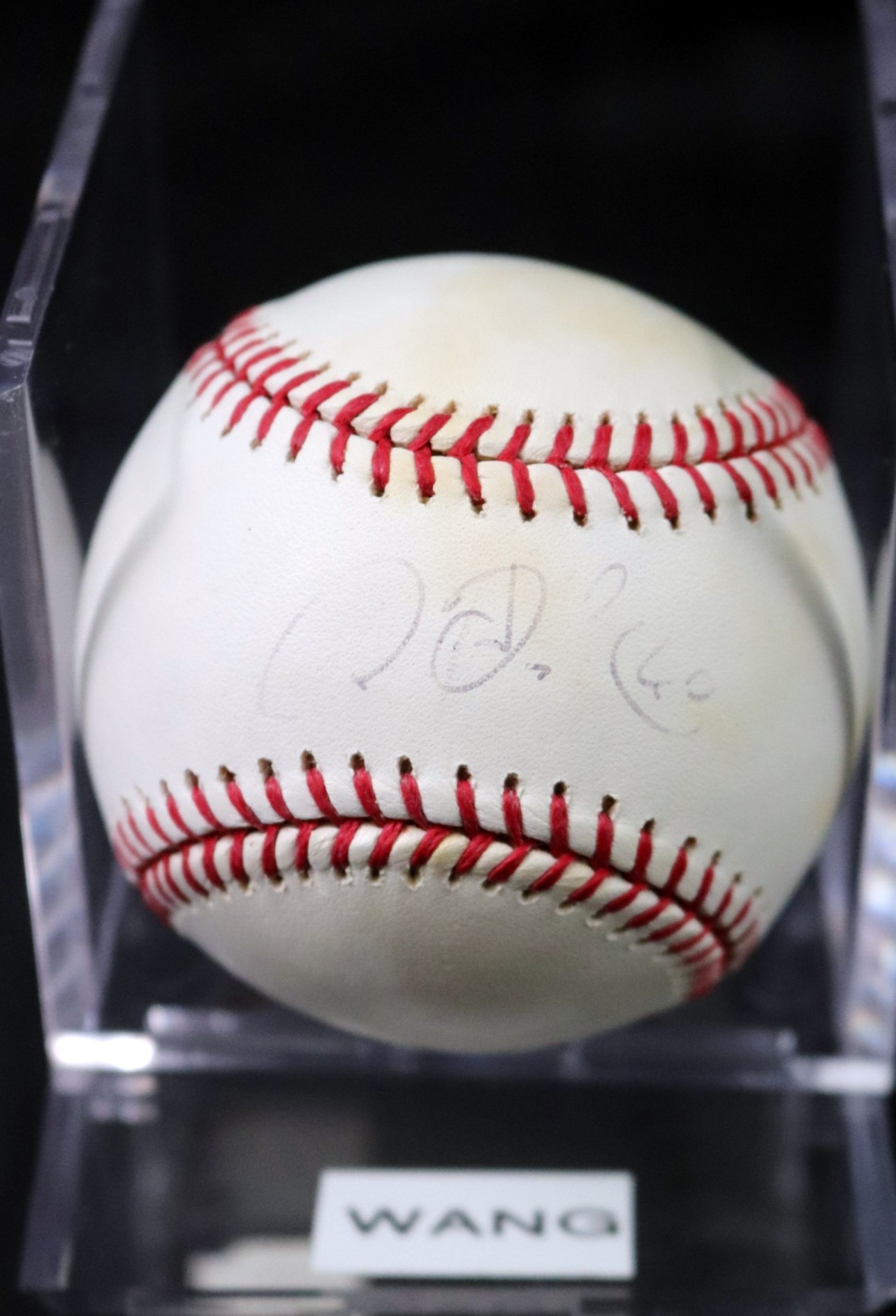 Chien-Ming Wang Autographed Baseball In Display Cube. Steiner ...