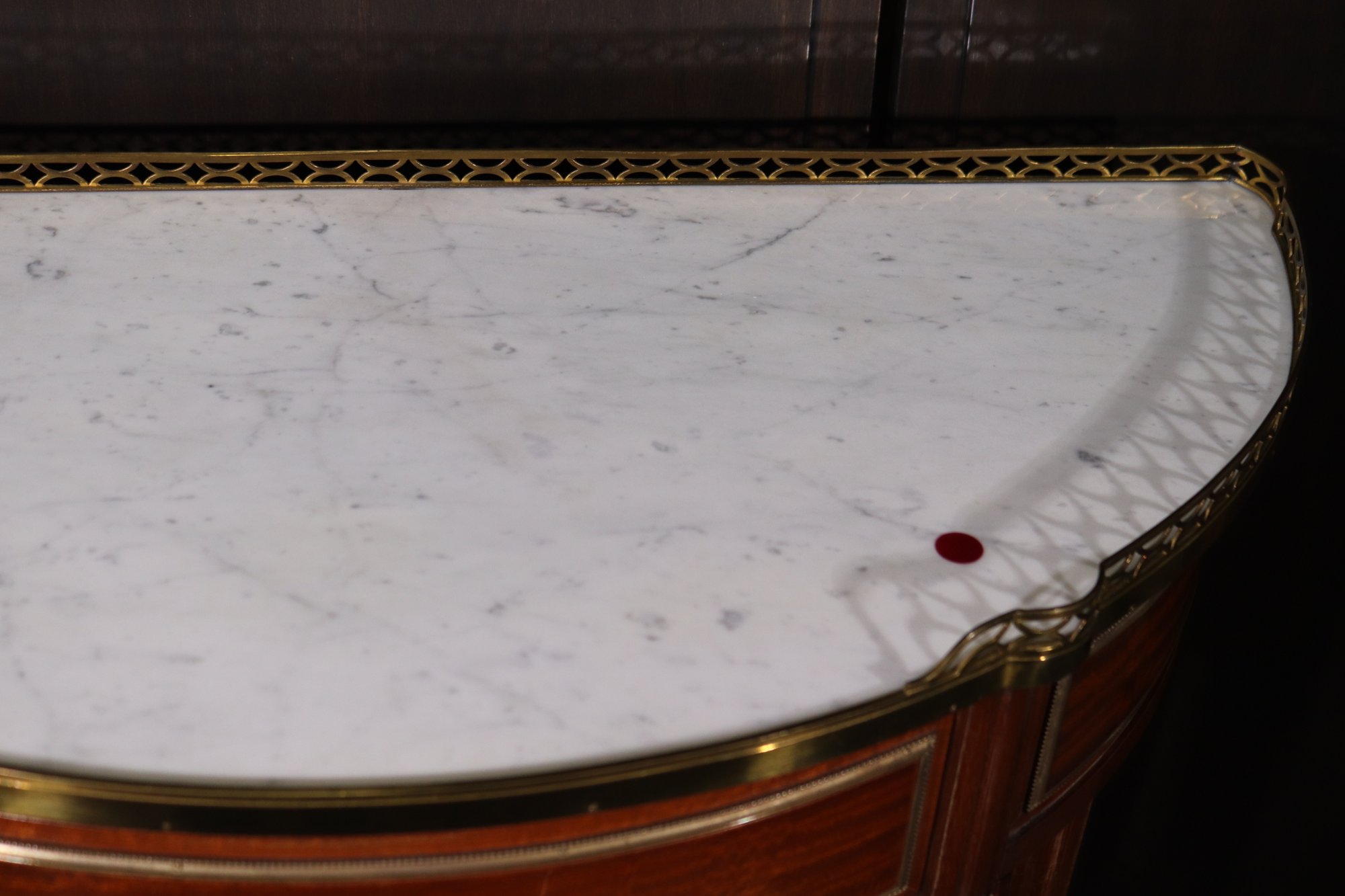 Vintage French Louis The XVI Style Demilune Entryway Console With A ...