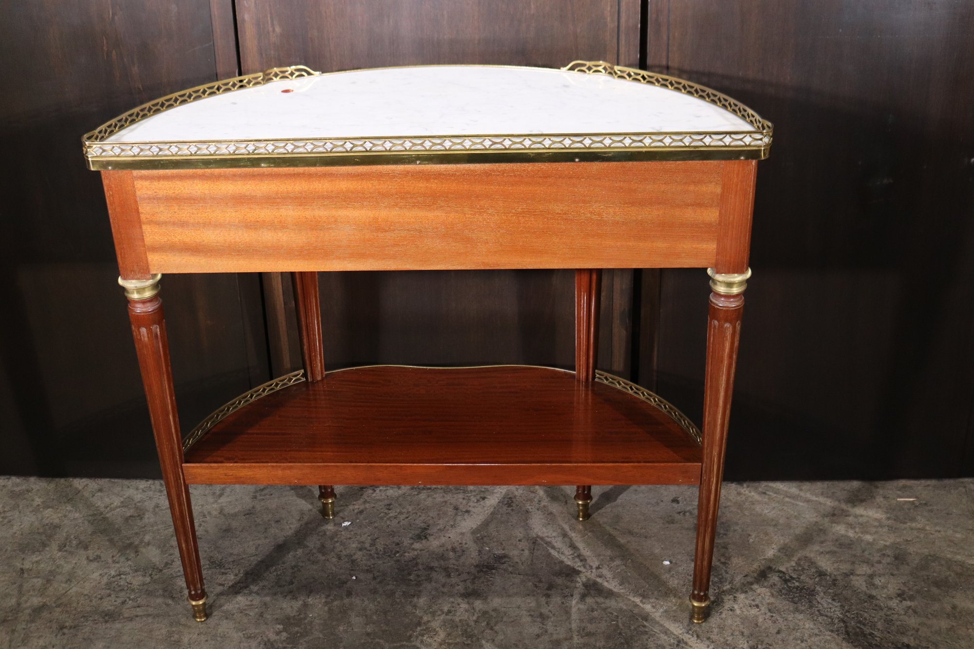 Vintage French Louis The XVI Style Demilune Entryway Console With A ...