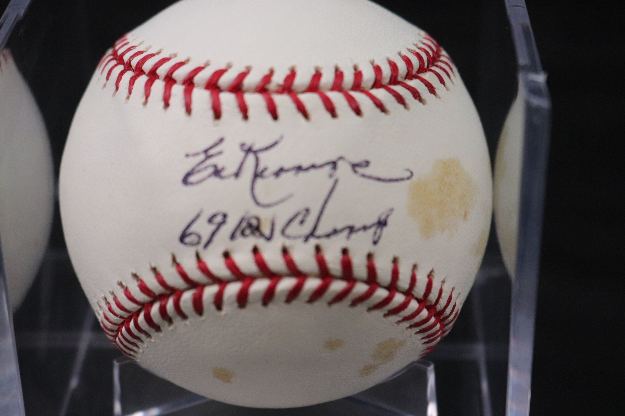 Ed Kranpool 69 Champs Autographed Baseball In Display Cube. #62812 ...