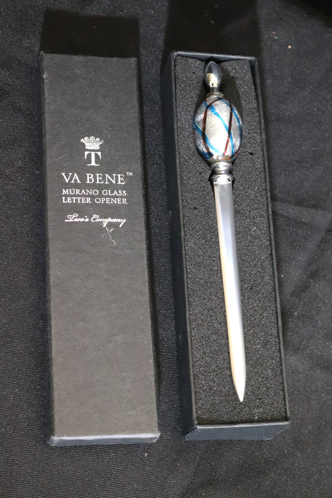 Va Bene Murano Glass Letter Opener In Box From Twos Company #42901 ...