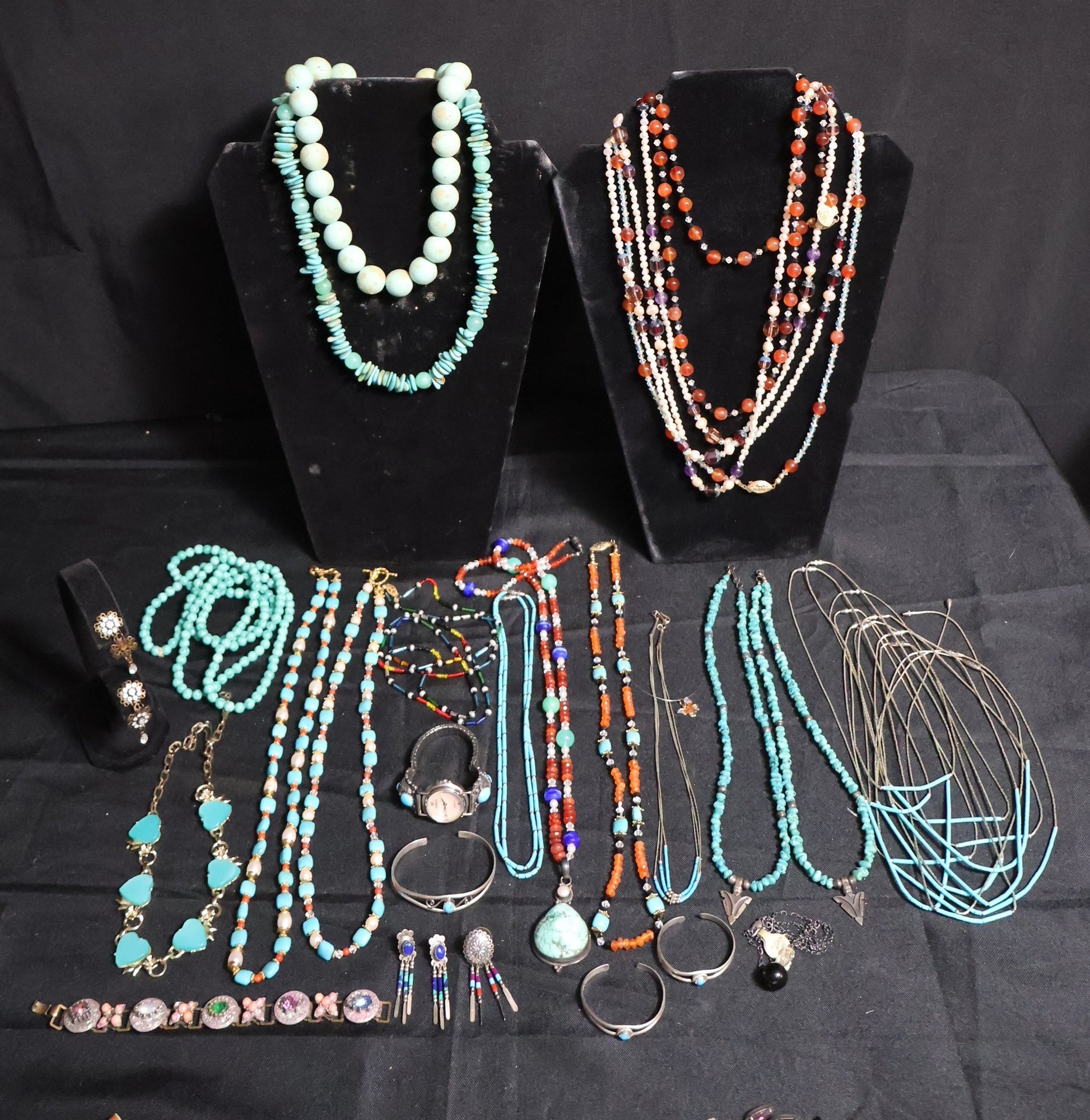 Collection Of Mixed Mostly Southwestern-Style Turquoise-Color Bead ...