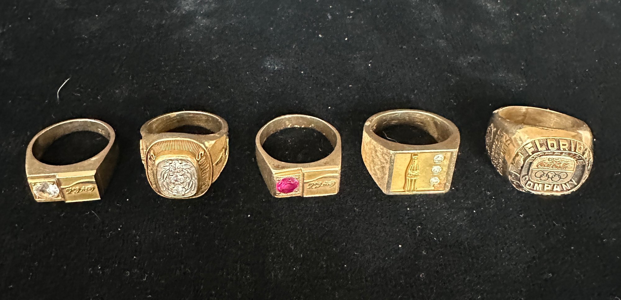 10K YG 5 COCA COLA PROMOTIONAL RINGS - VARIOUS SIZES #54763 ...
