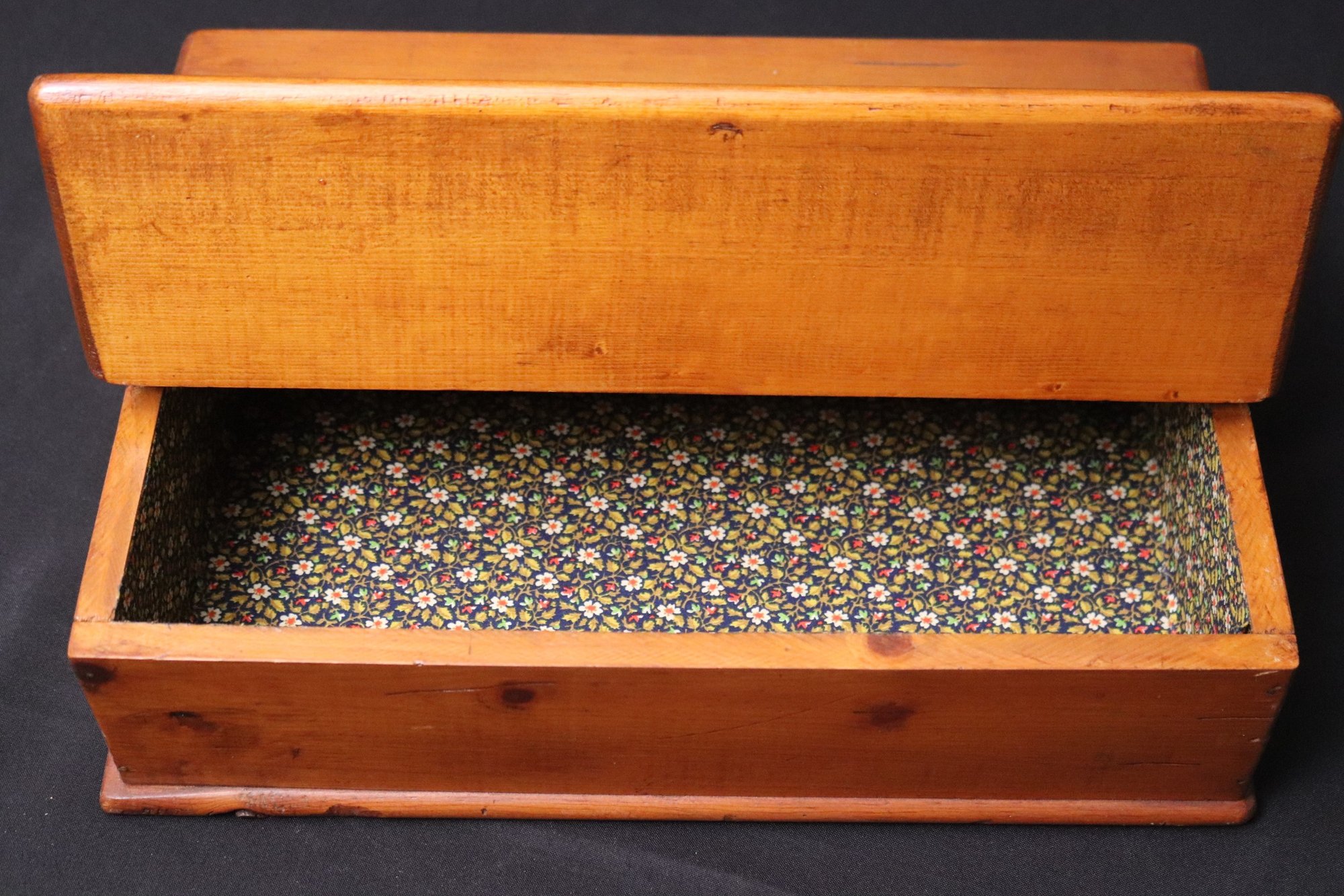 Antique Pine Portable Sewing Box/Caddy And Crabtree & Evelyn Decorative ...