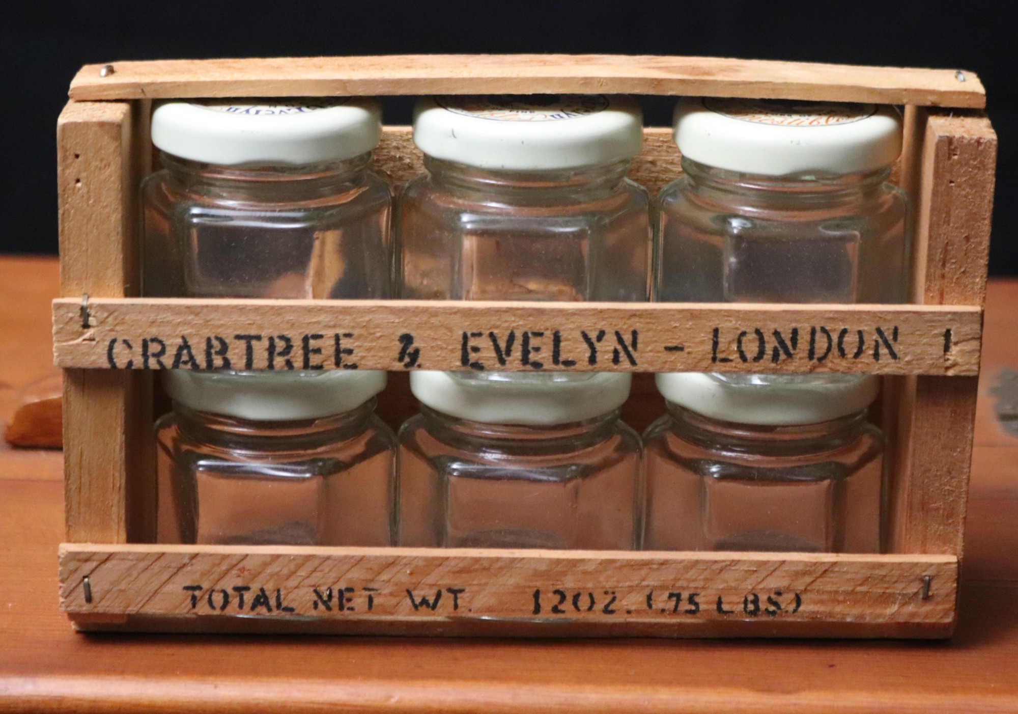 Antique Pine Portable Sewing Box/Caddy And Crabtree & Evelyn Decorative ...